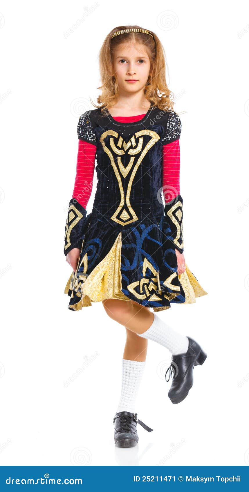 Irish Dancer stock image. Image of blue, irish, alone - 25211471