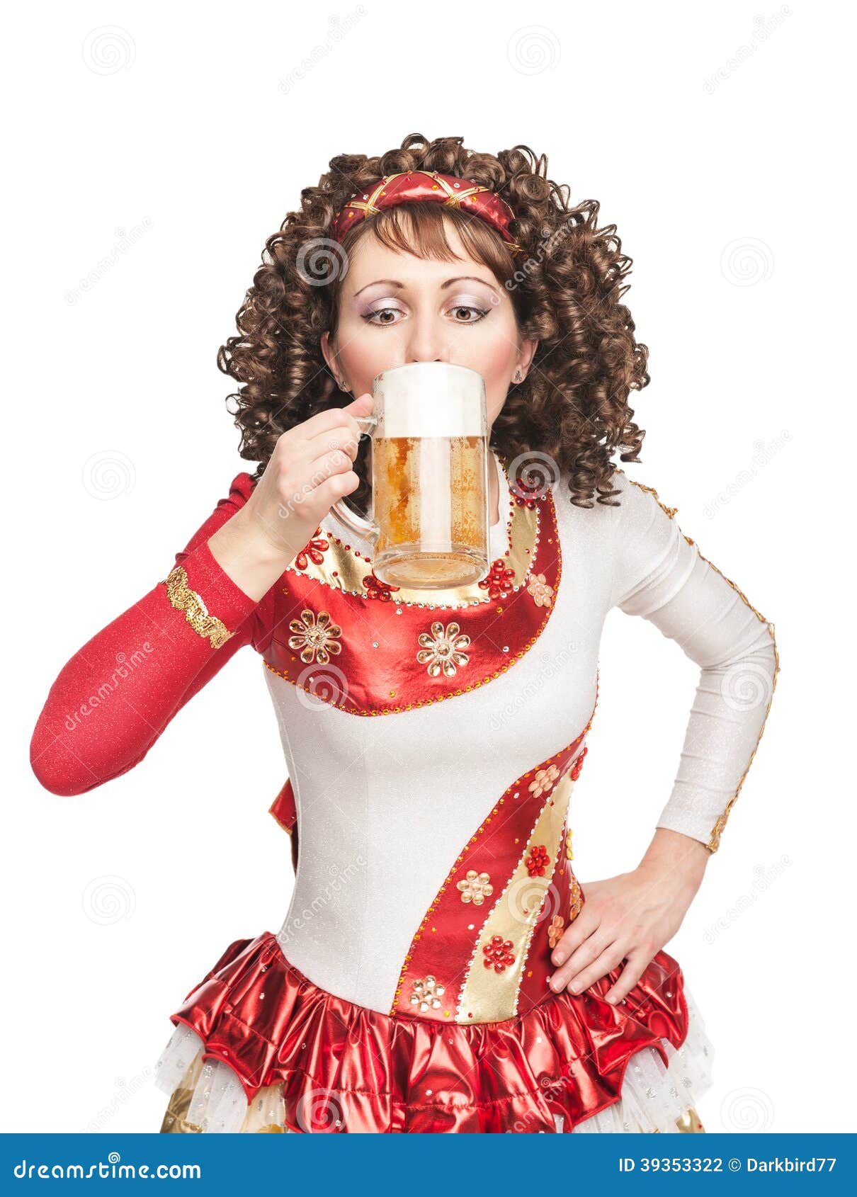 Irish dancer drinking beer stock photo. Image of holiday - 39353322