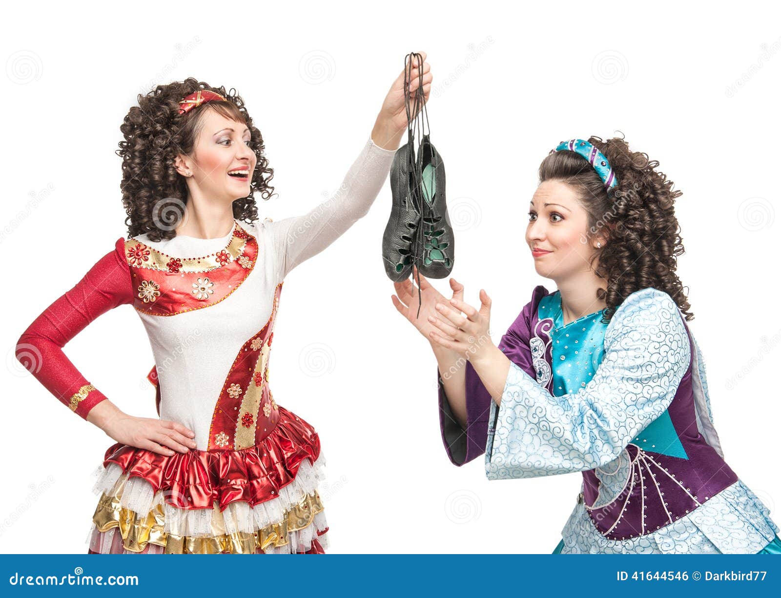 Irish Dancers with Soft Shoes for Dancing Stock Photo - Image of hairdo ...