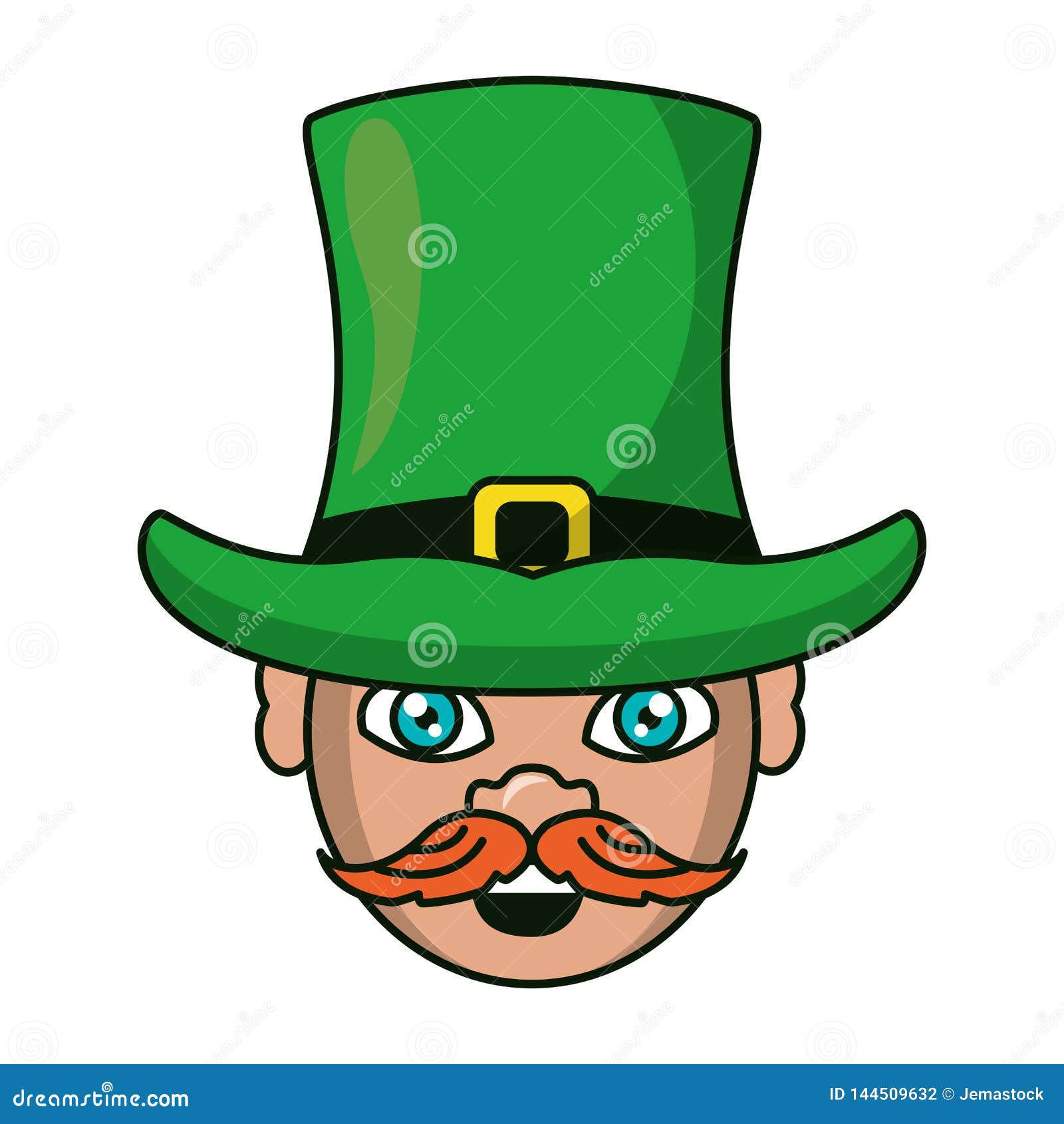 Irish elf face cartoon stock vector. Illustration of mustache - 144509632