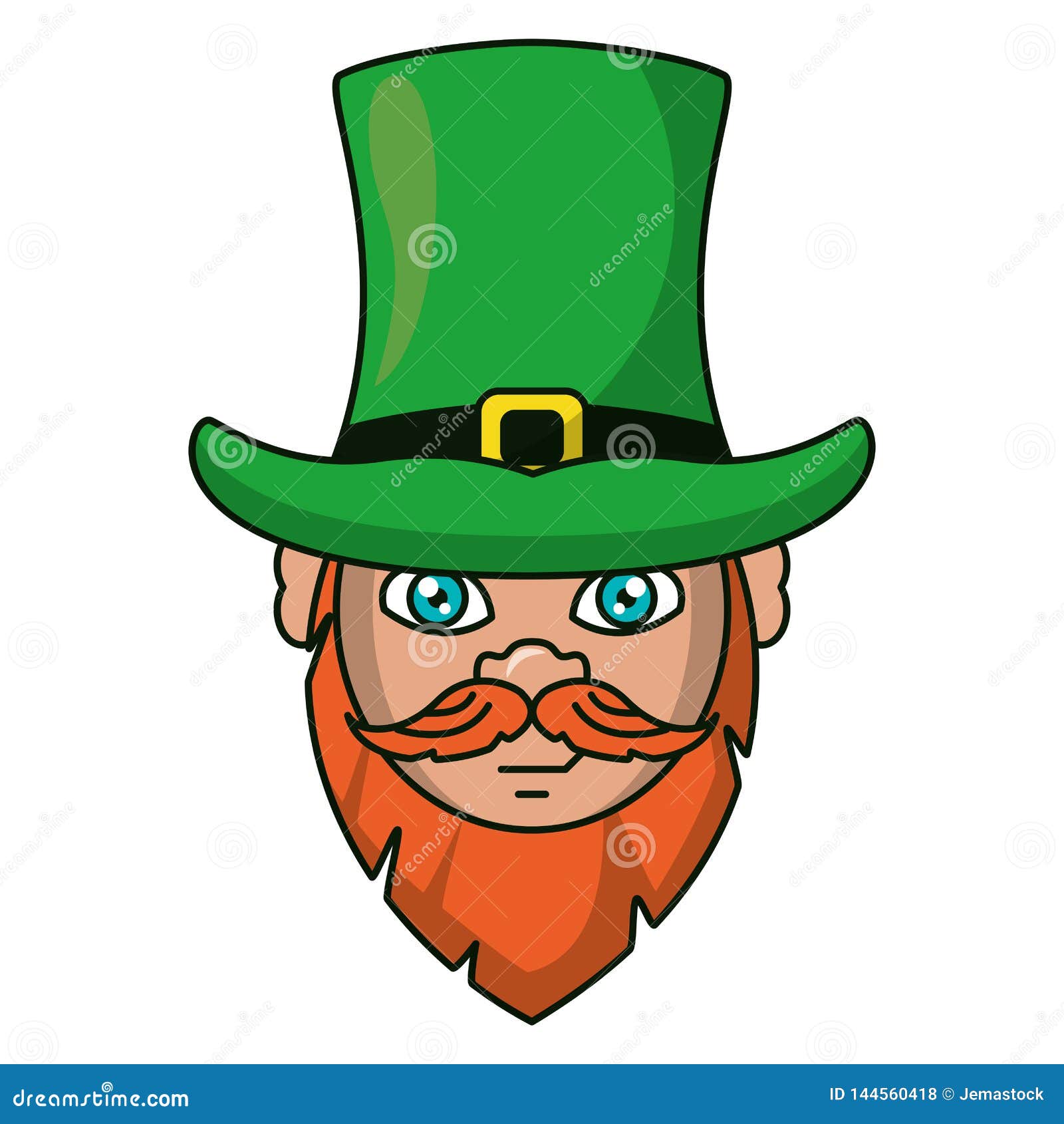 Irish elf face cartoon stock vector. Illustration of happy - 144560418