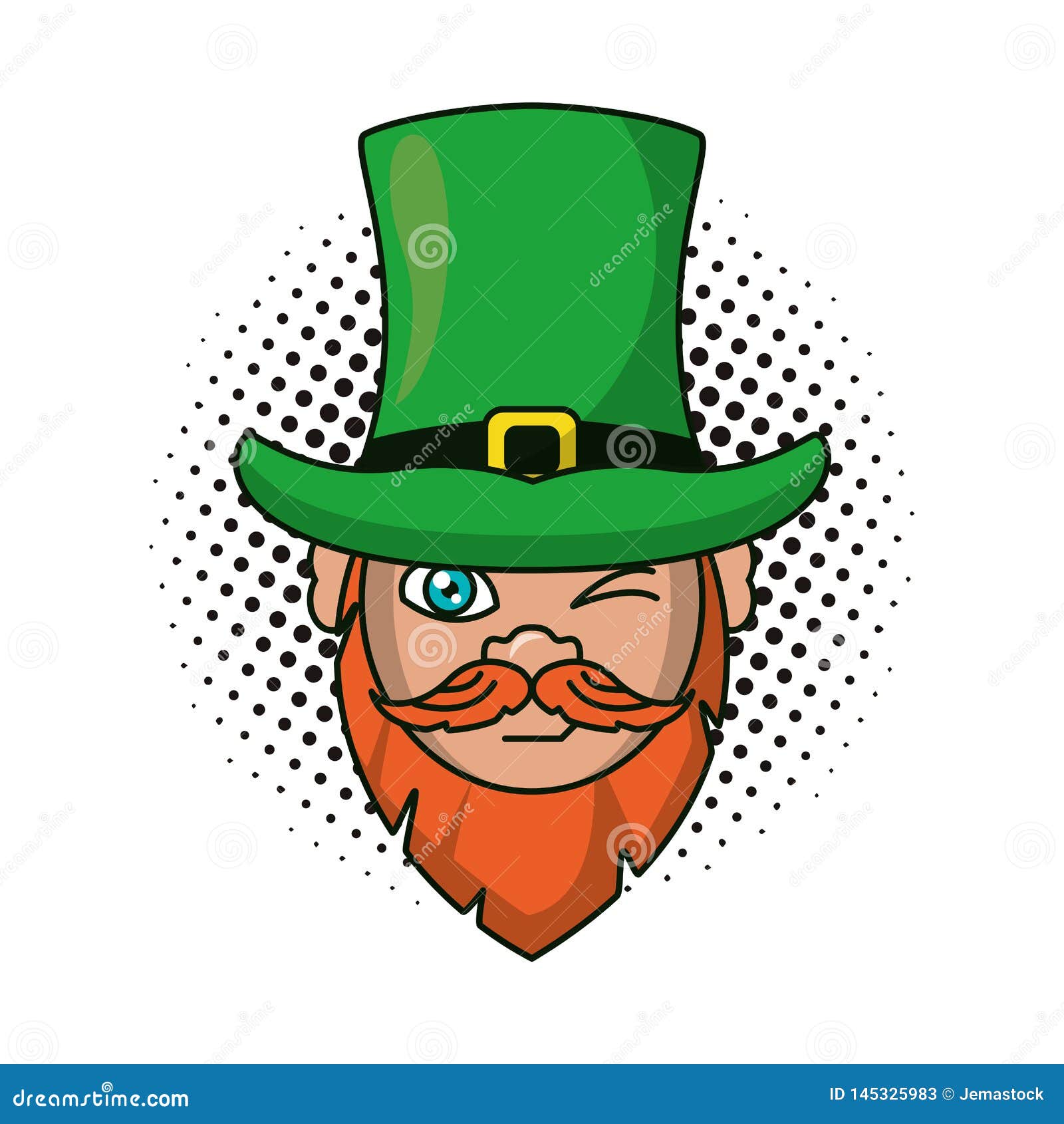 Irish elf face cartoon stock vector. Illustration of icon - 145325983