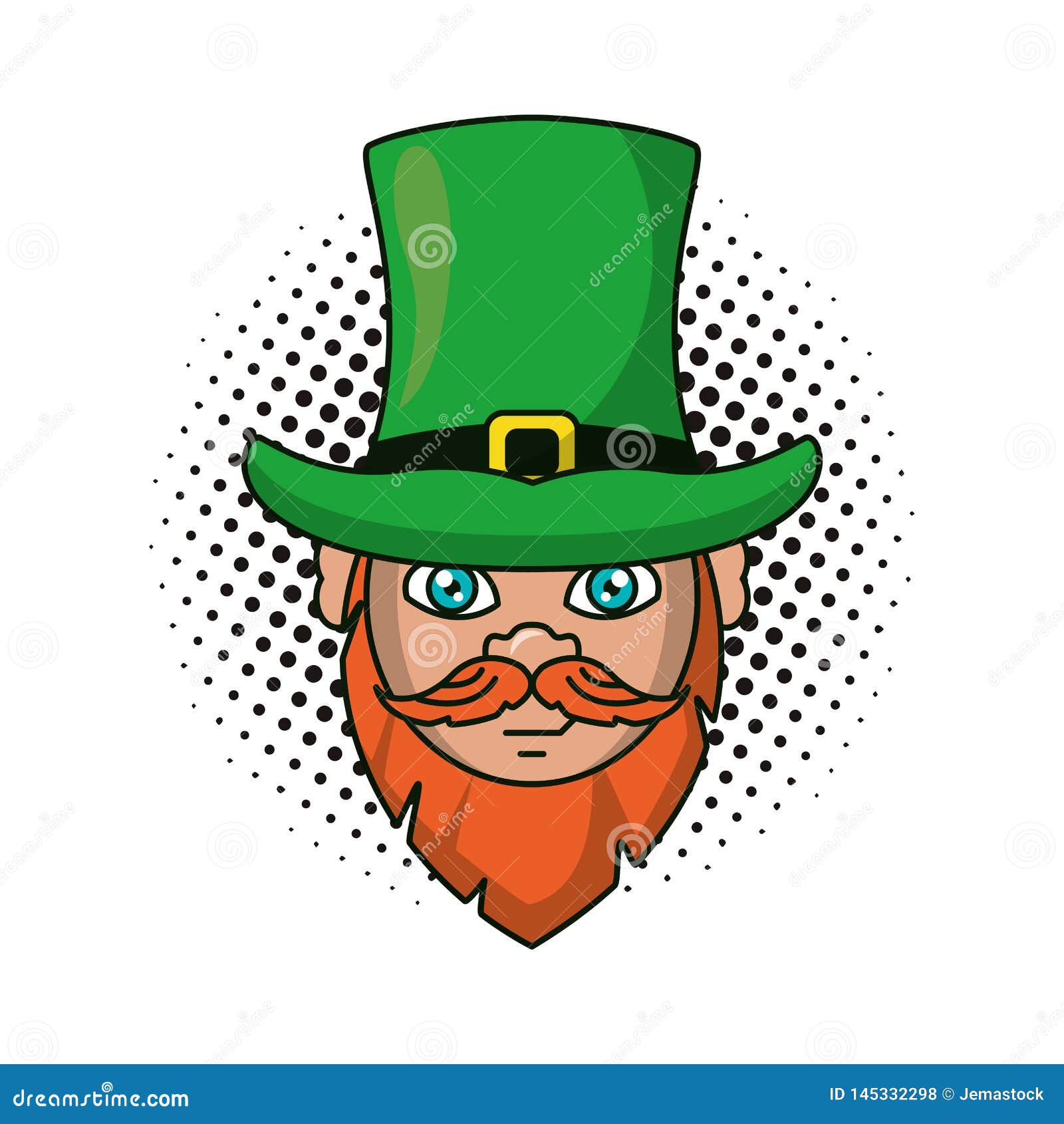 Irish elf face cartoon stock vector. Illustration of celebrate - 145332298