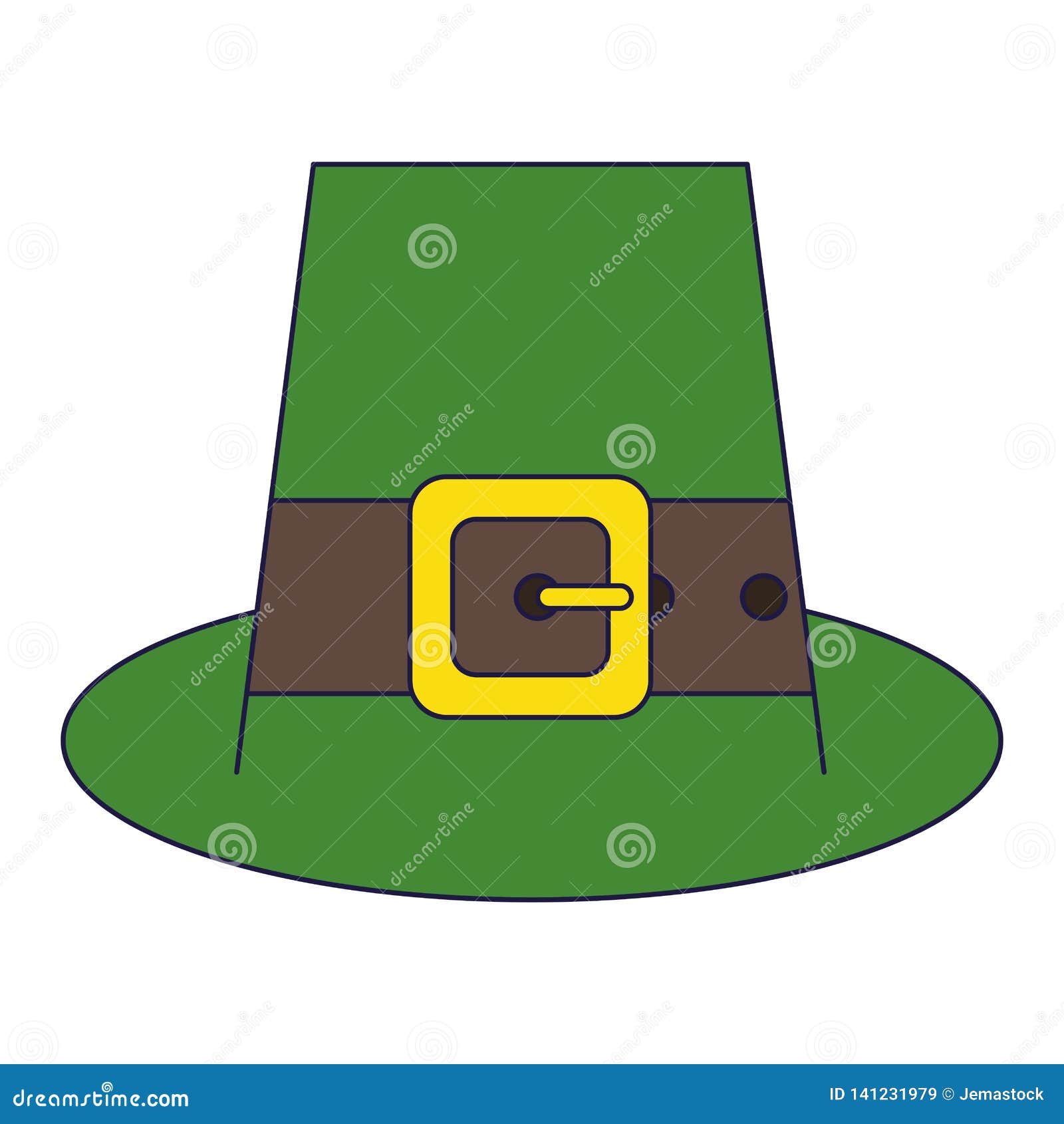 Irish Elf Hat Symbol Blue Lines Stock Vector - Illustration of ...
