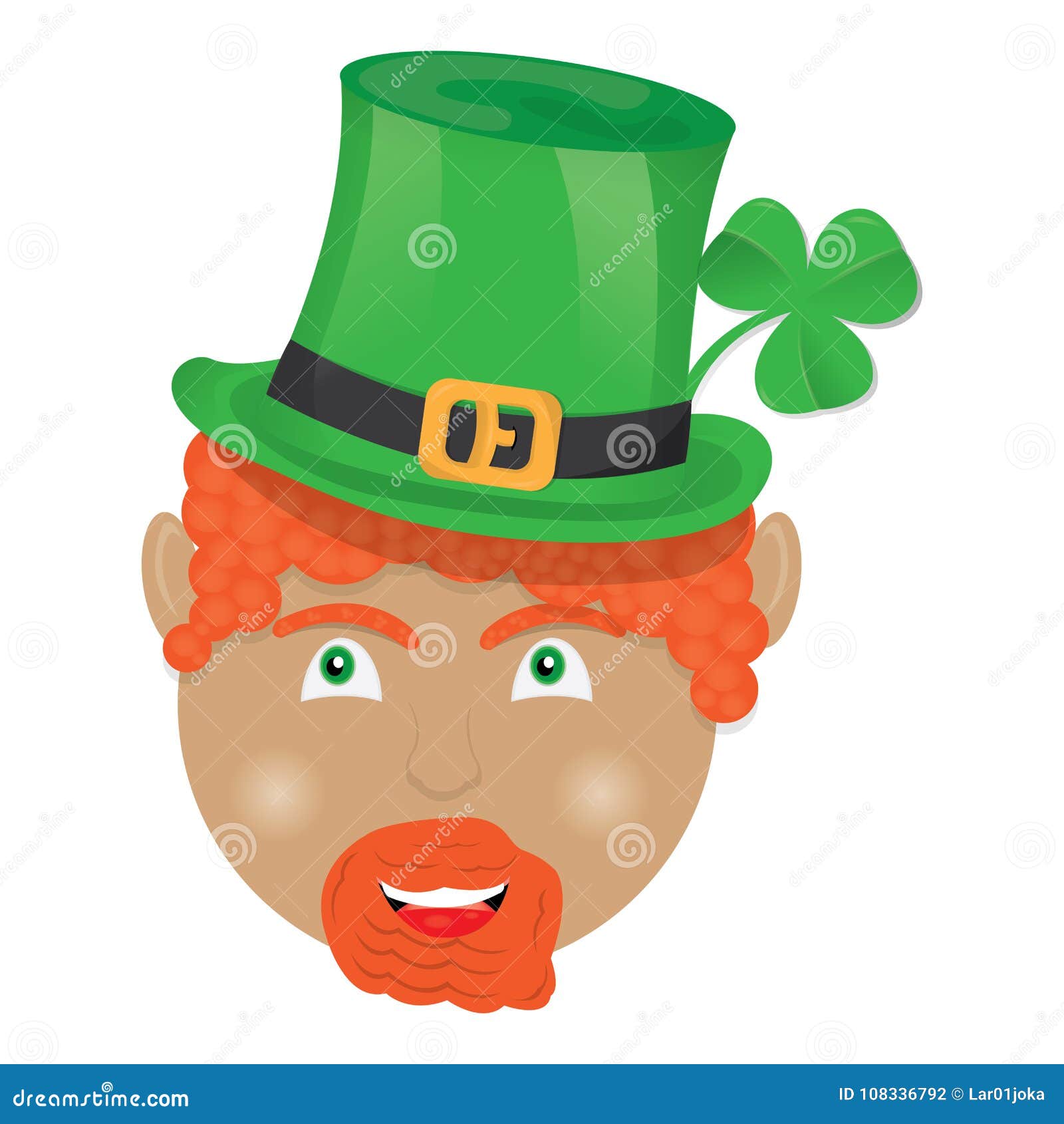 Isolated irish elf stock vector. Illustration of gold - 108336792