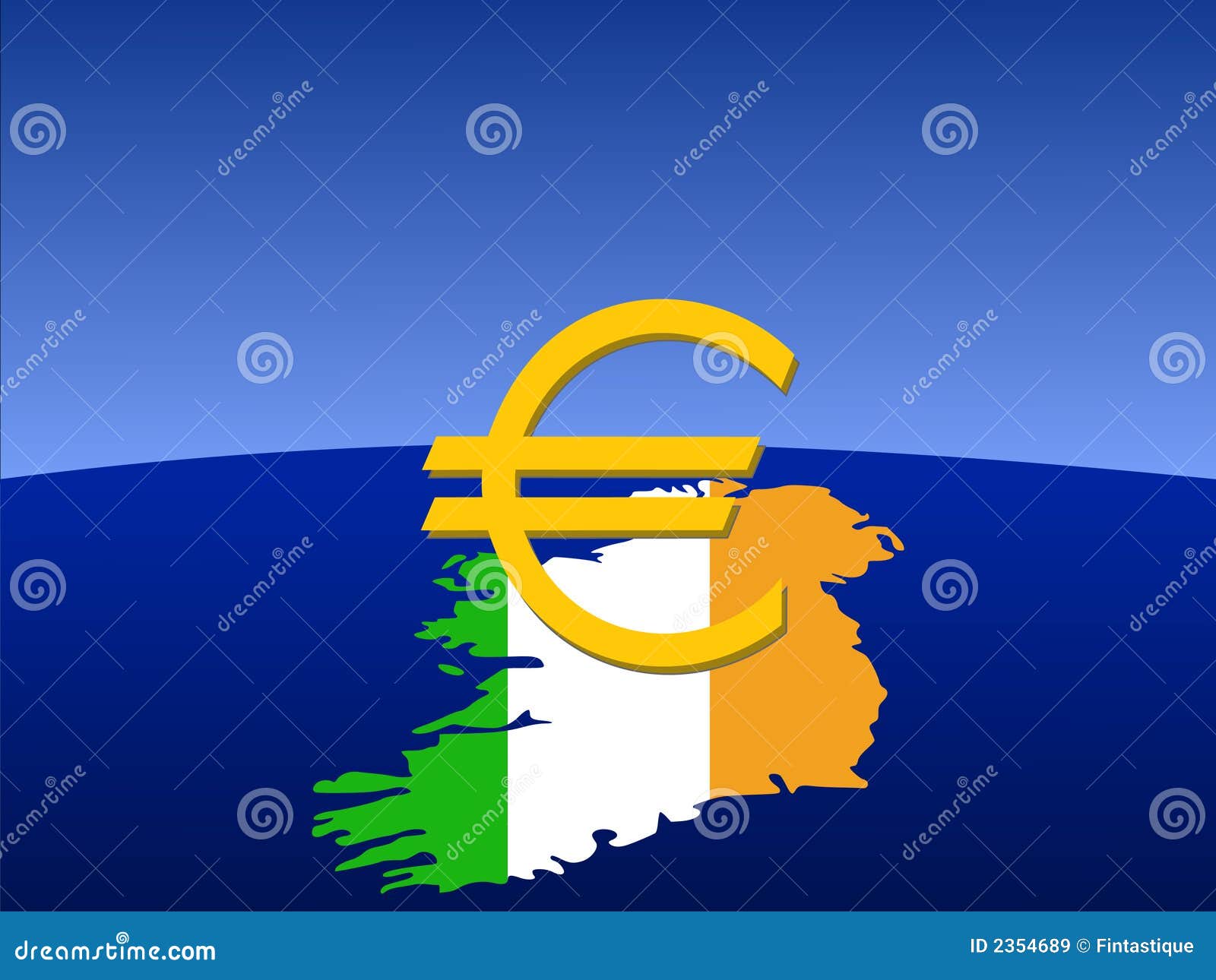 Irish euro sign stock vector. Illustration of aerial, ireland - 2354689
