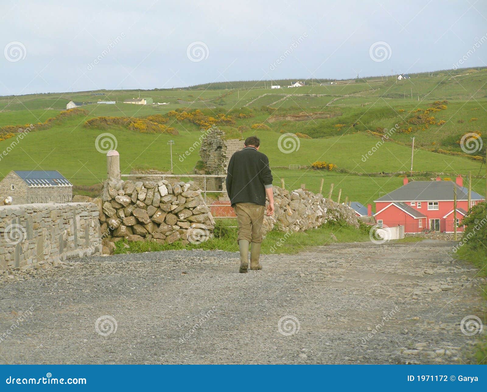 Irish farm worker stock photo. Image of stone, farm, farmland - 1971172