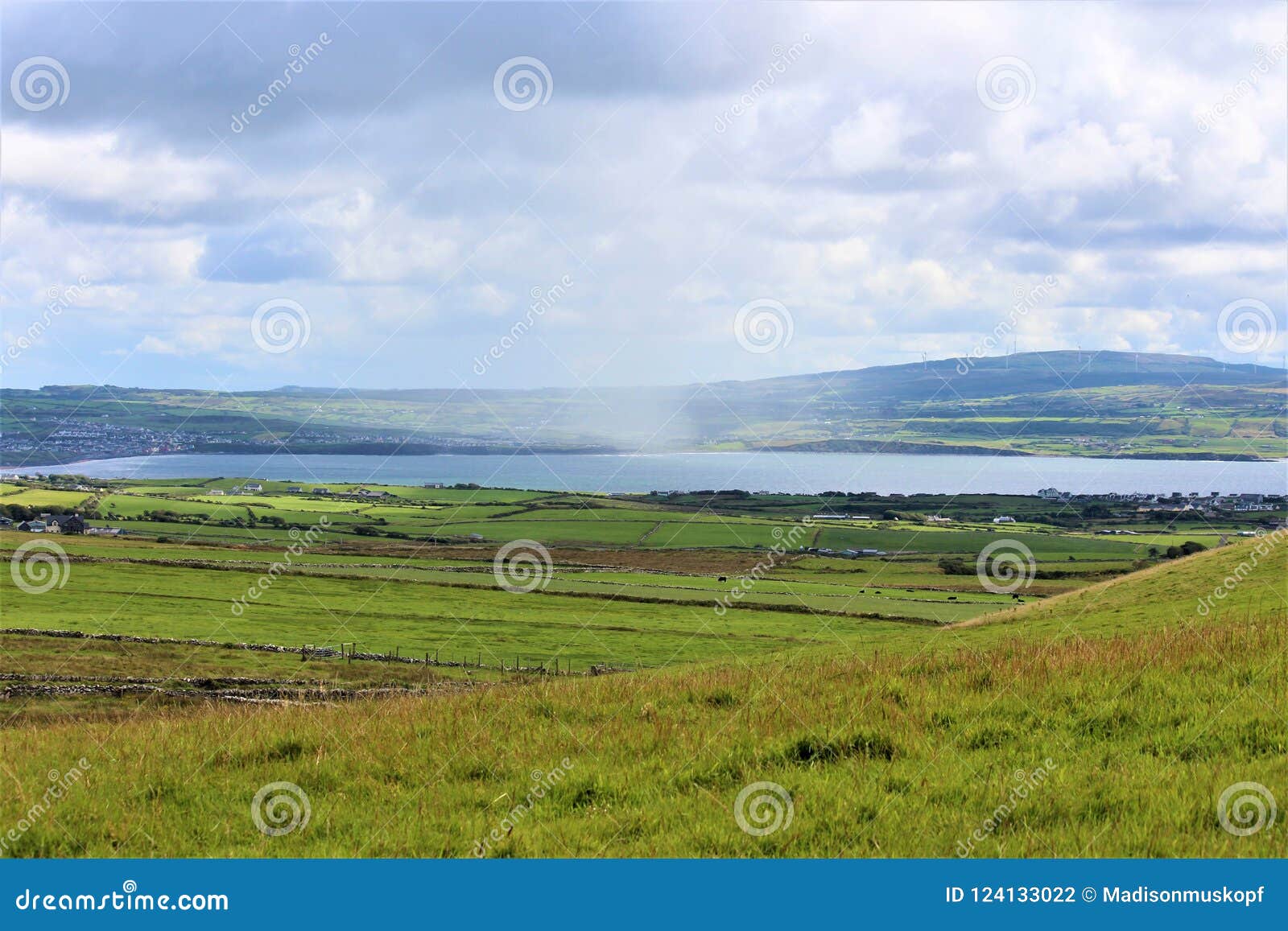 Lush Irish Landscape stock photo. Image of green, scenic - 124133022