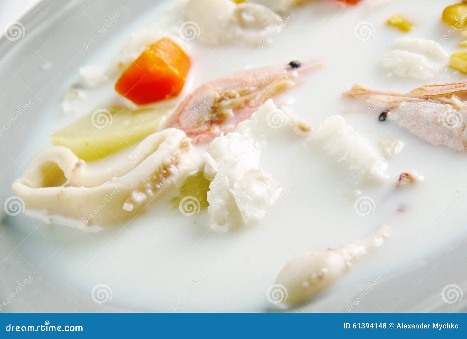 Irish fish chowder stock photo. Image of fish, bread - 61394148