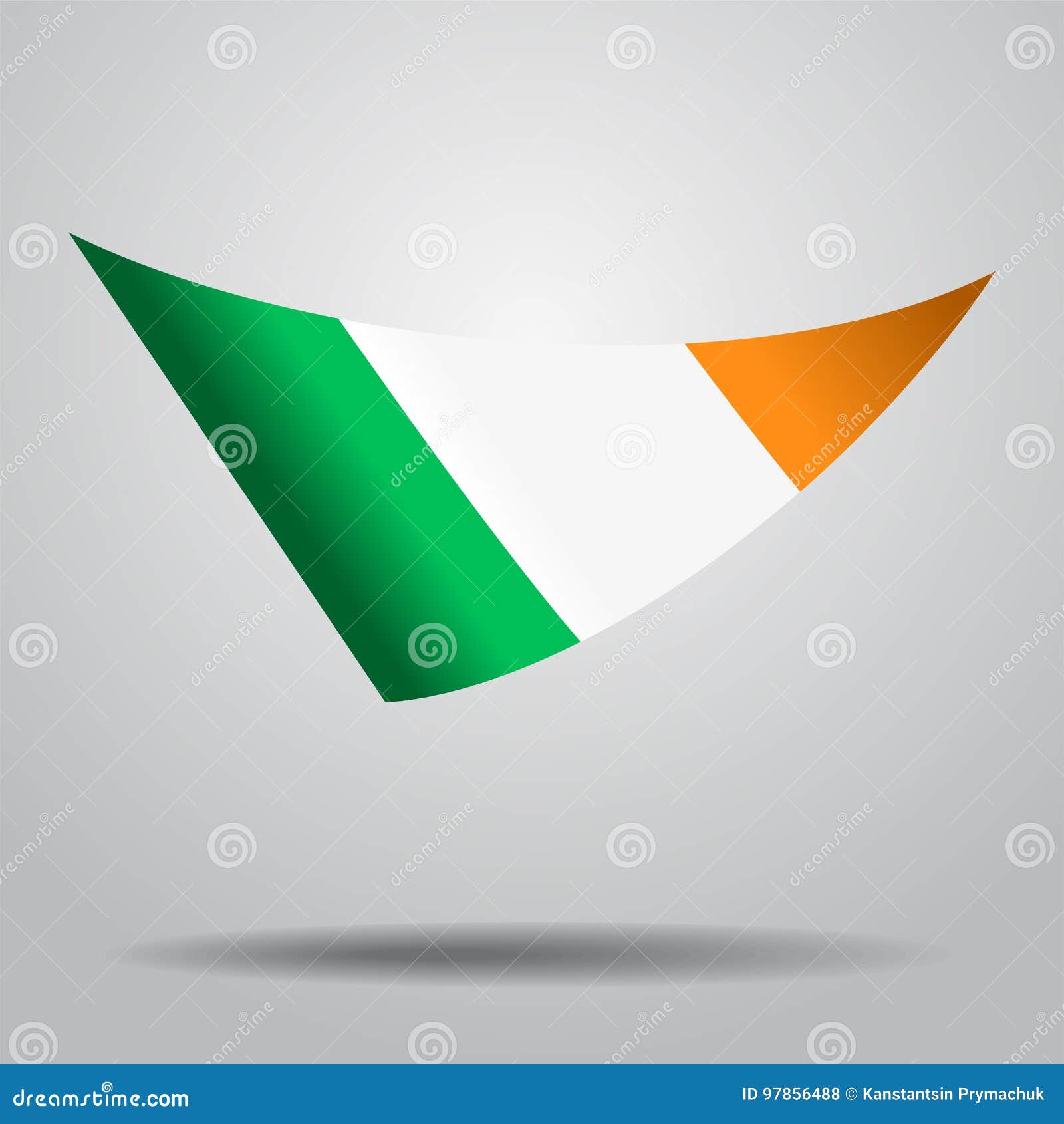 Irish Flag Background. Vector Illustration. Stock Vector - Illustration ...