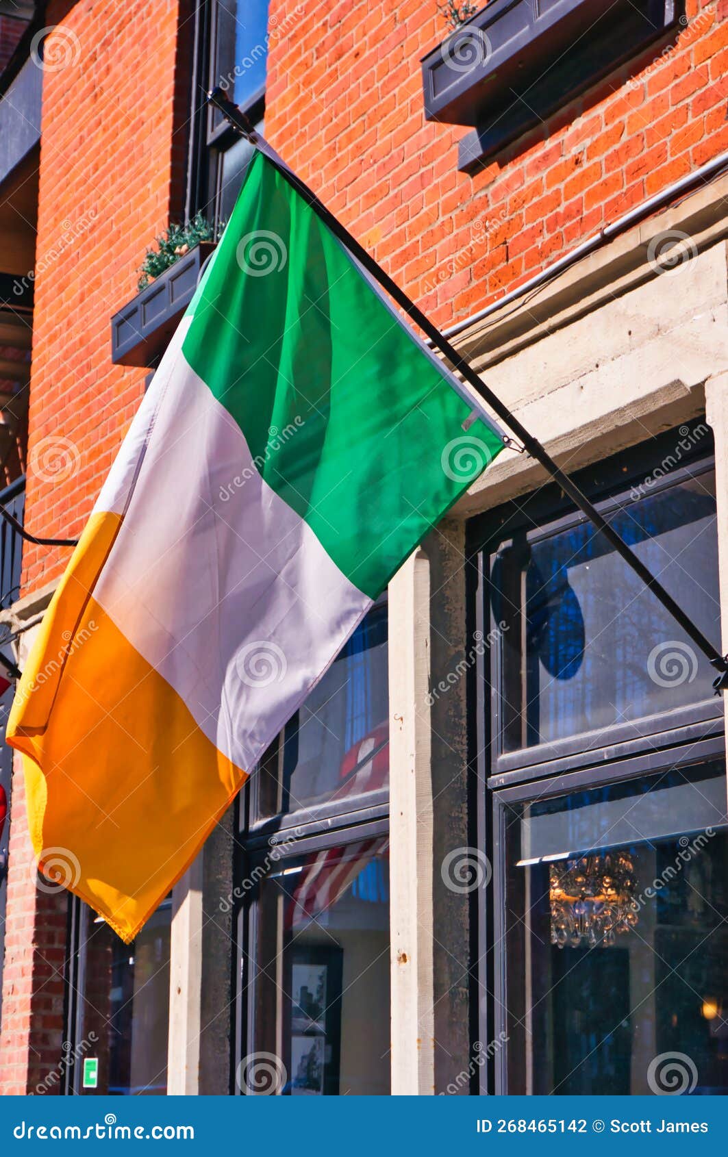 Irish Flag in Columbus Ohio Downtown Stock Photo - Image of symbol ...