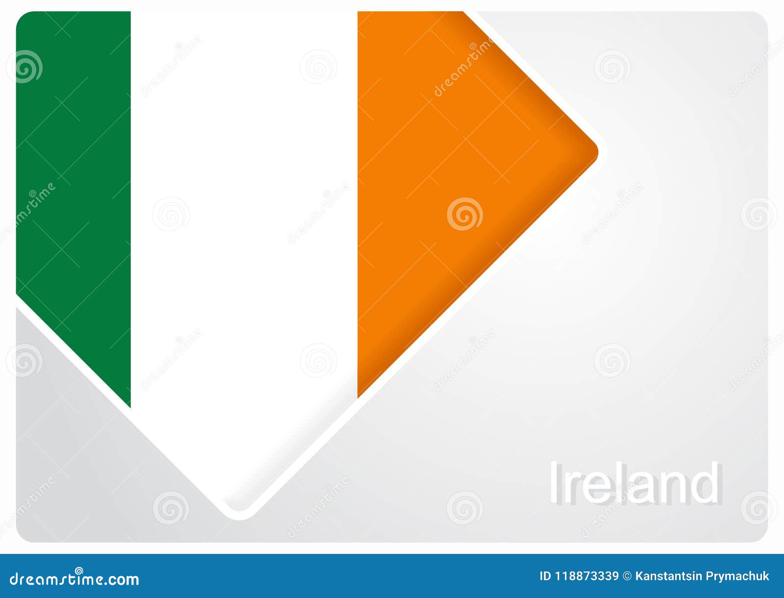 Irish Flag Design Background. Vector Illustration. Stock Vector ...