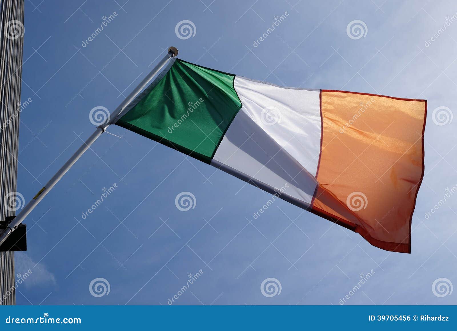 Irish flag stock photo. Image of blue, flag, green, wall - 39705456