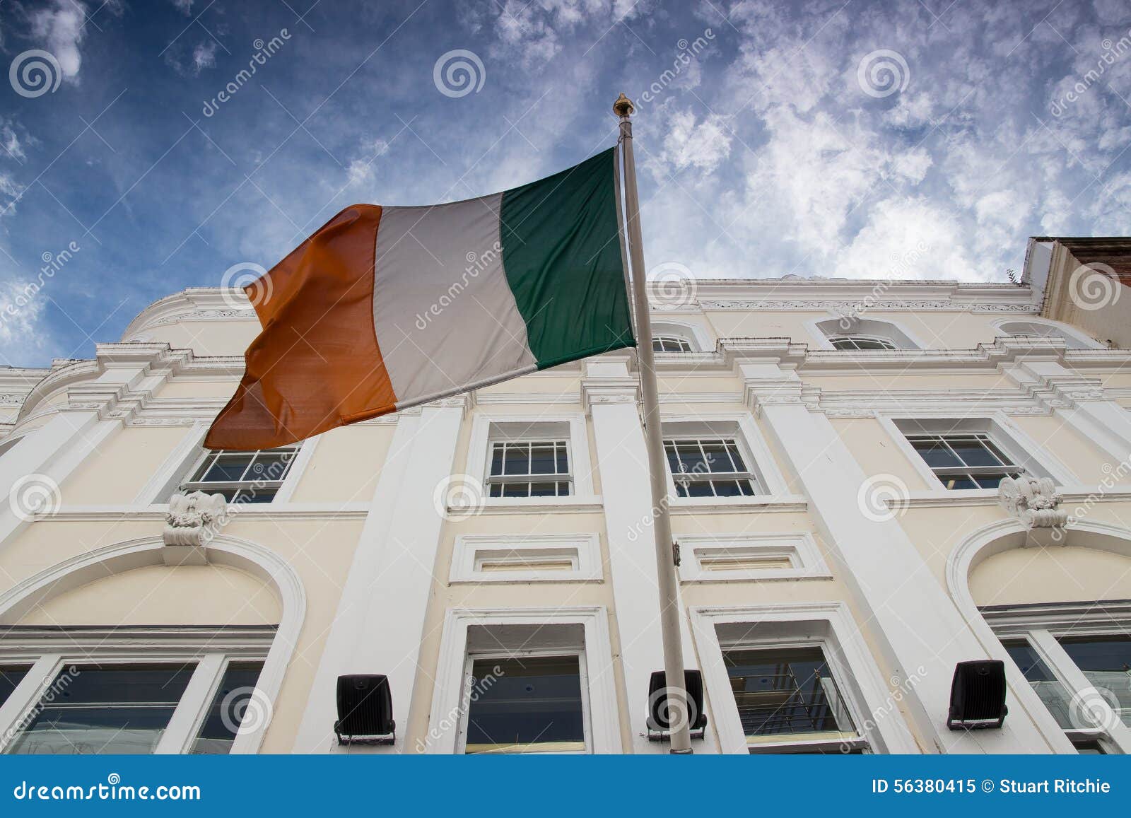 Irish flag stock image. Image of orange, white, flying - 56380415