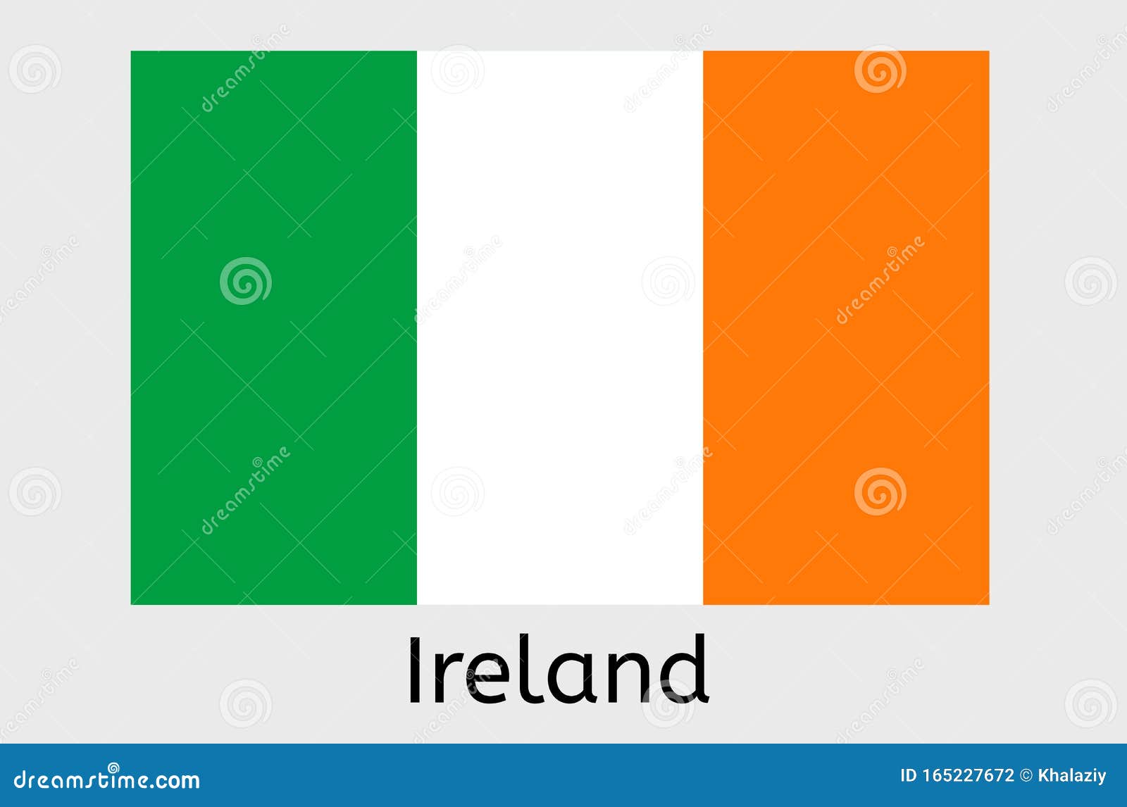 Irish Flag Icon, Ireland Country Flag Vector Illustration Stock Vector ...