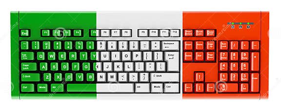 Irish Flag Painted on Computer Keyboard. 3D Rendering Stock ...