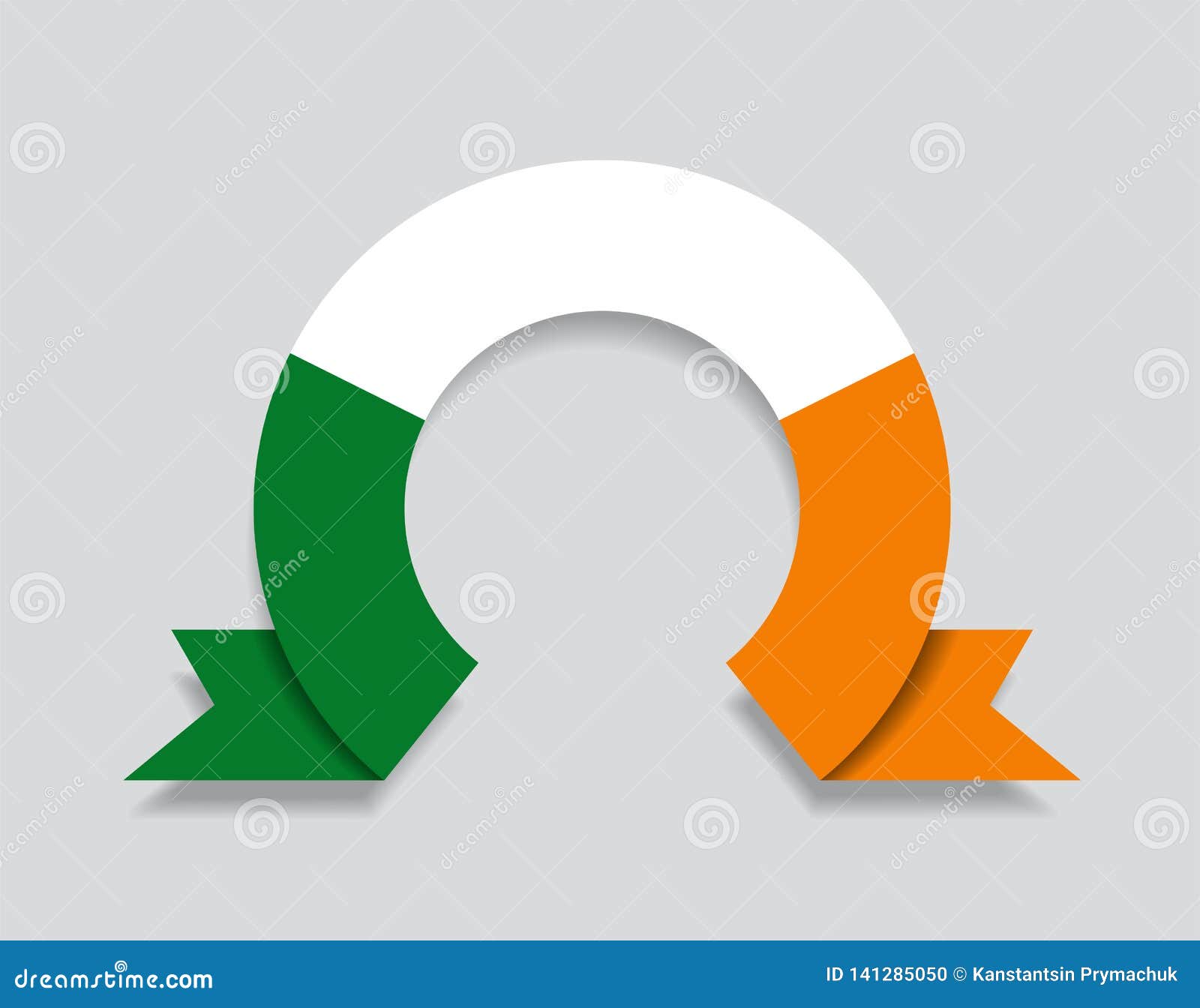 Irish Flag Rounded Abstract Background. Vector Illustration. Stock ...