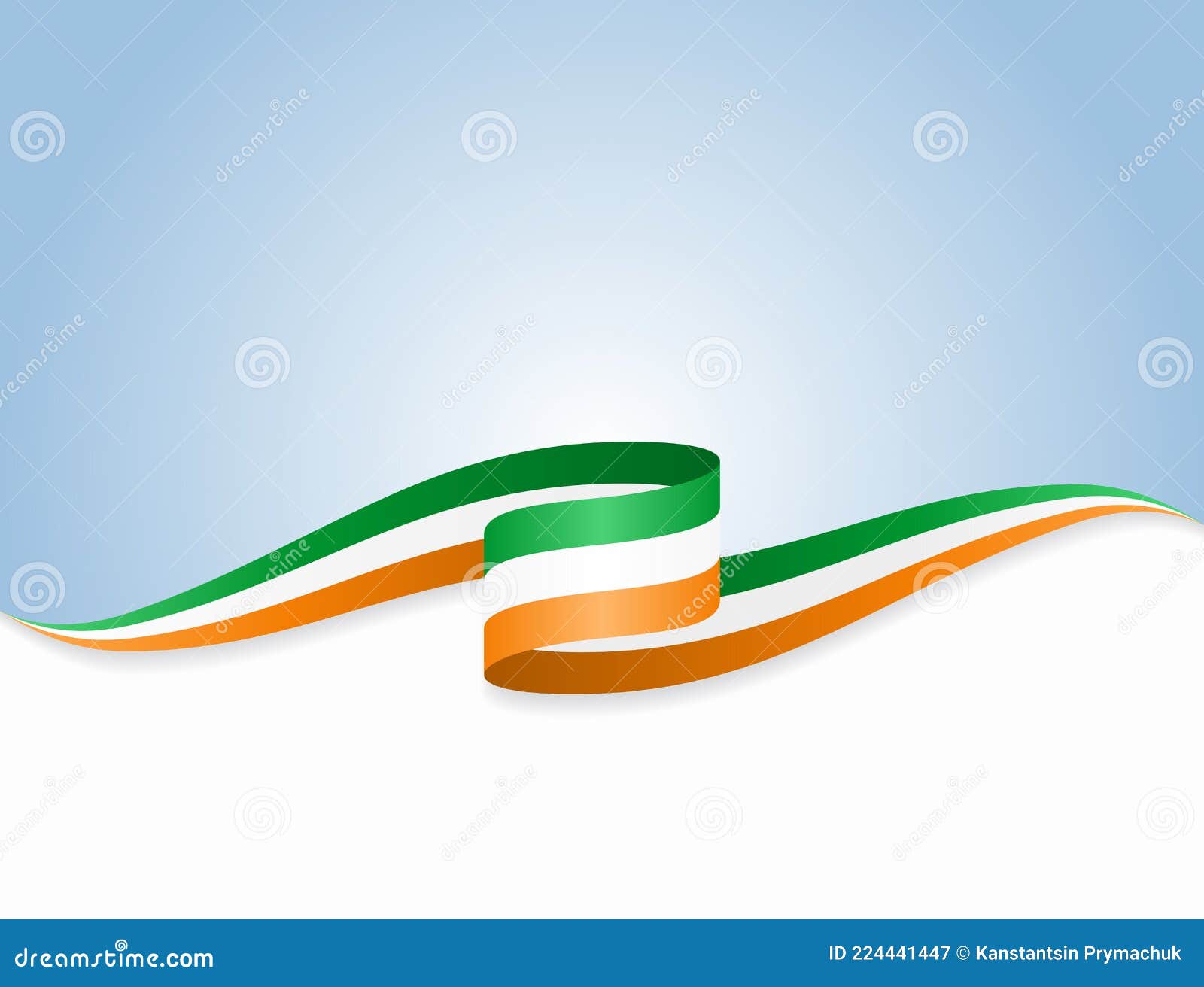 Irish Flag Wavy Abstract Background. Vector Illustration. Stock ...
