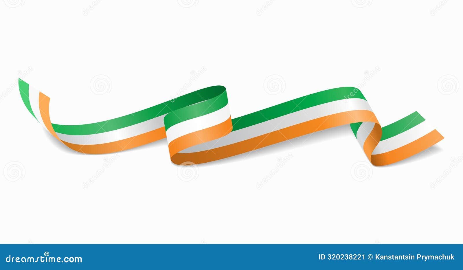Irish Flag Wavy Abstract Background. Vector Illustration. Stock Vector ...