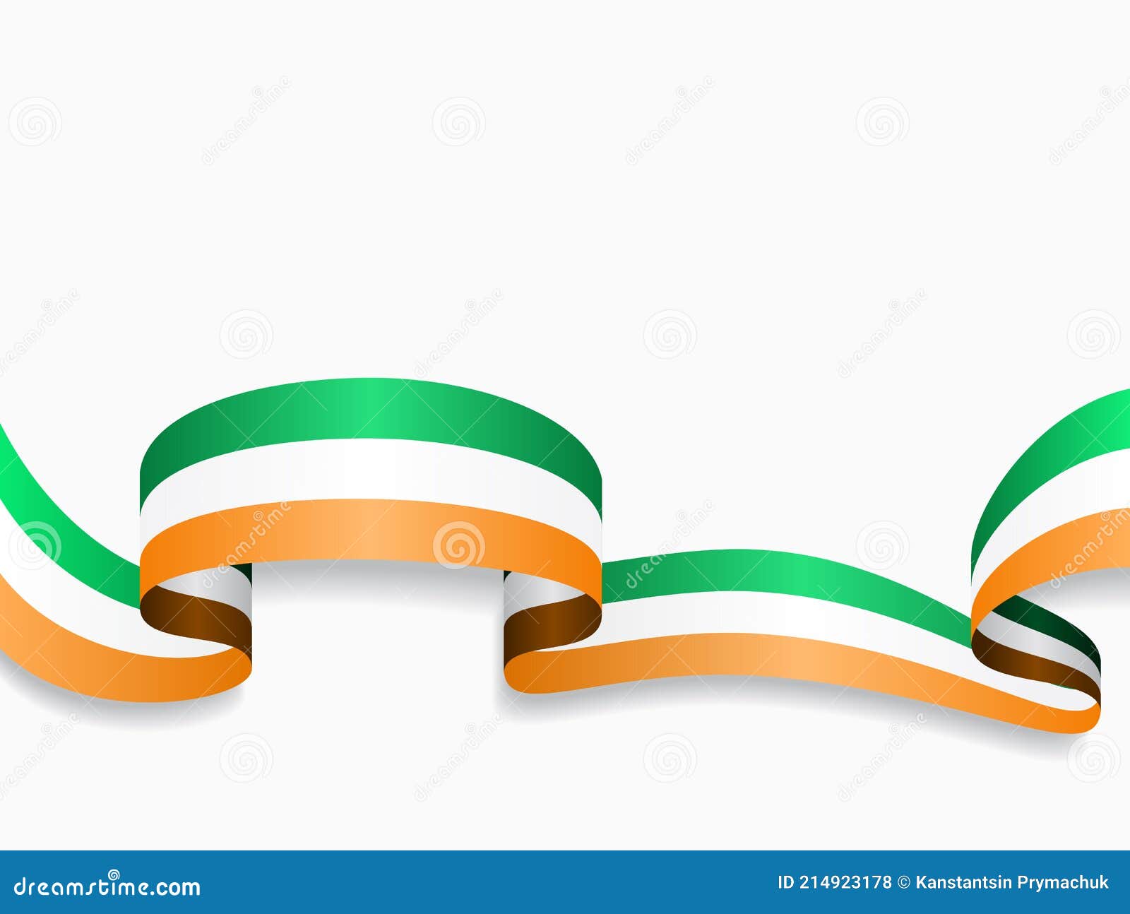 Irish Flag Wavy Abstract Background. Vector Illustration. Stock Vector ...