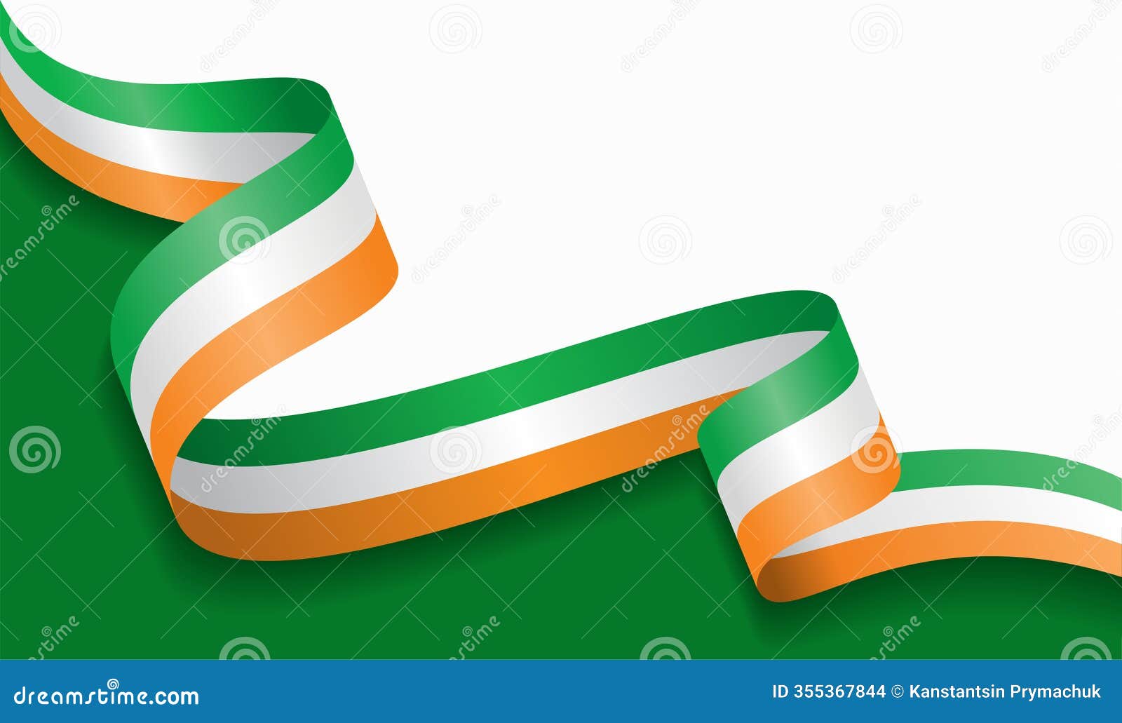 Irish Flag Wavy Abstract Background. Vector Illustration. Stock ...