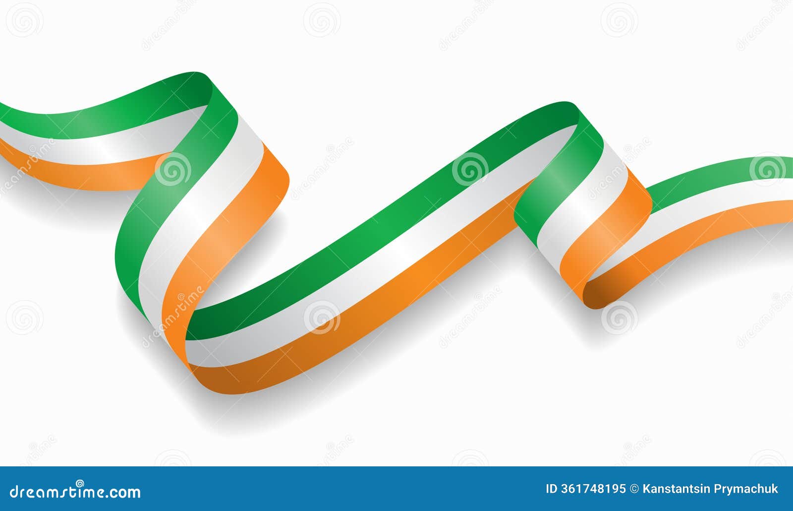 Irish Flag Wavy Abstract Background. Vector Illustration. Stock ...