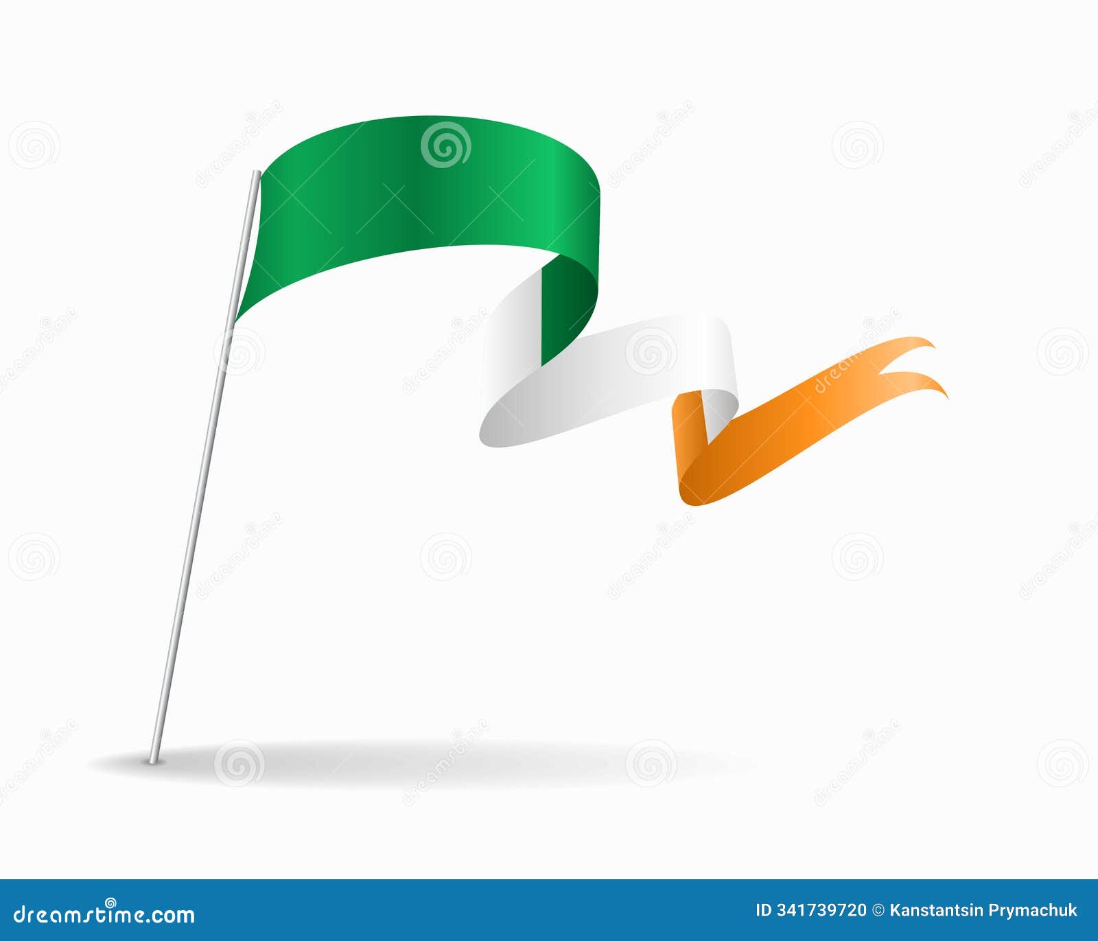 Irish Flag Wavy Background Layout. Vector Illustration. Stock ...