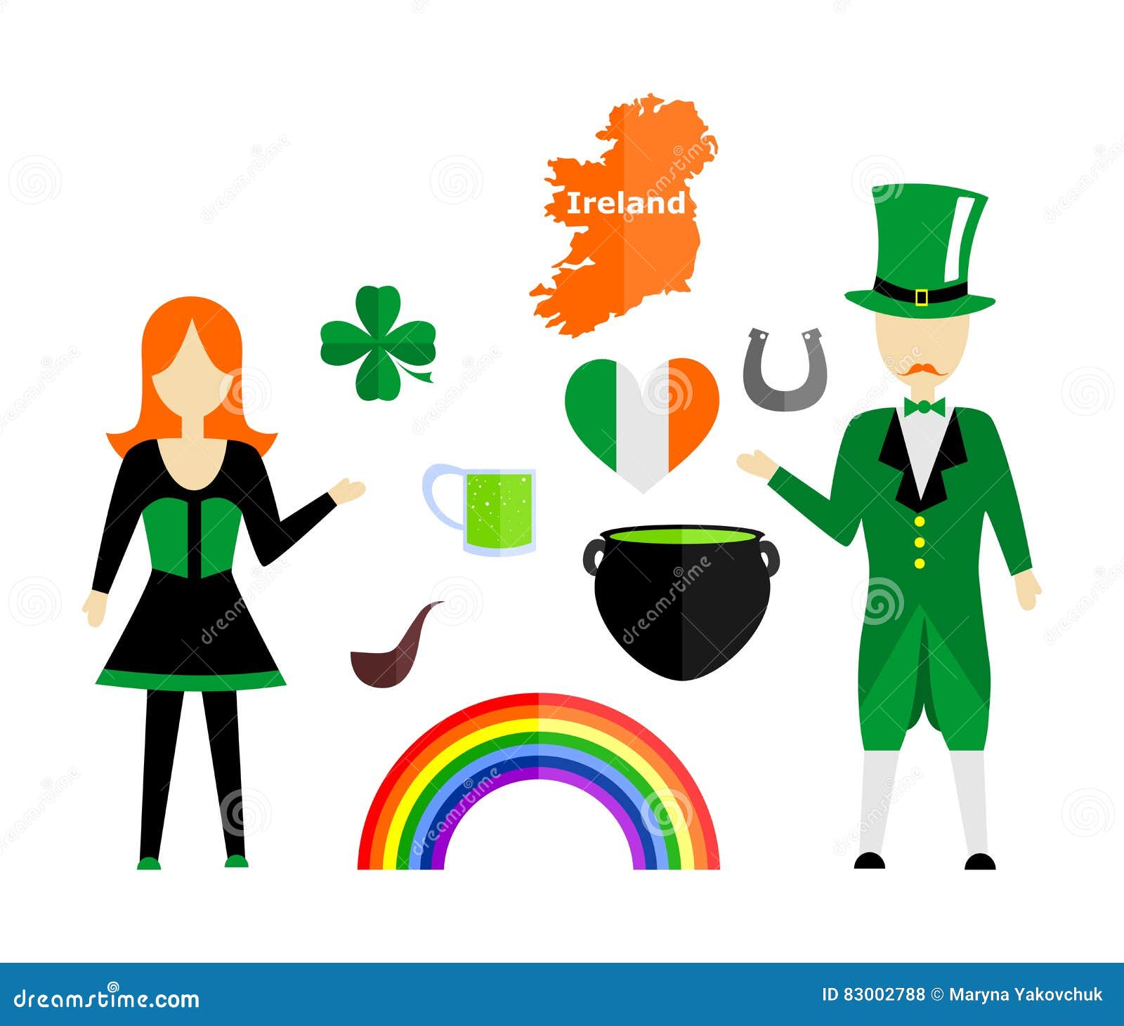 Irish flat design stock vector. Illustration of irish - 83002788
