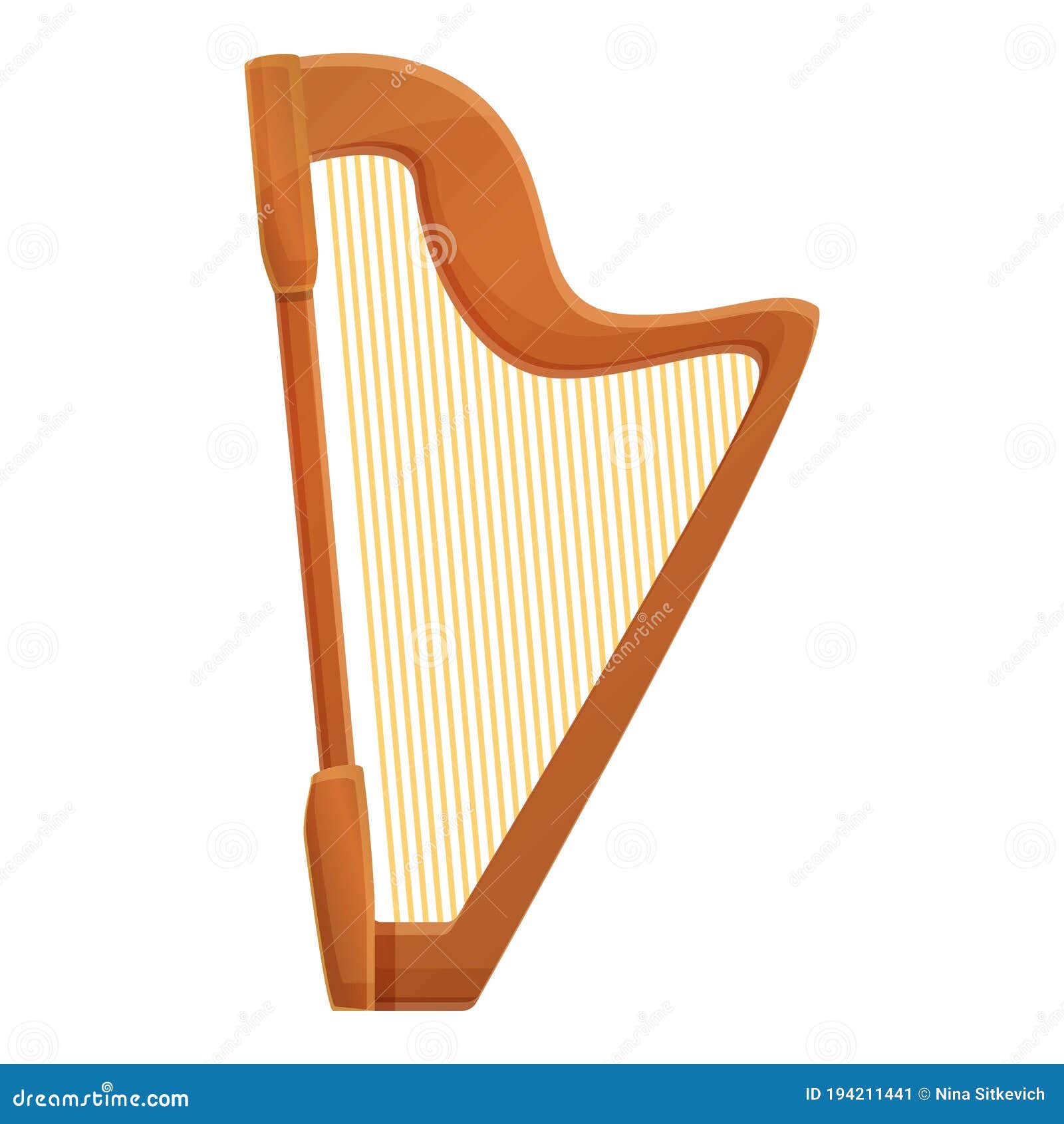 Irish Harp Icon, Cartoon Style Stock Vector - Illustration of icon ...