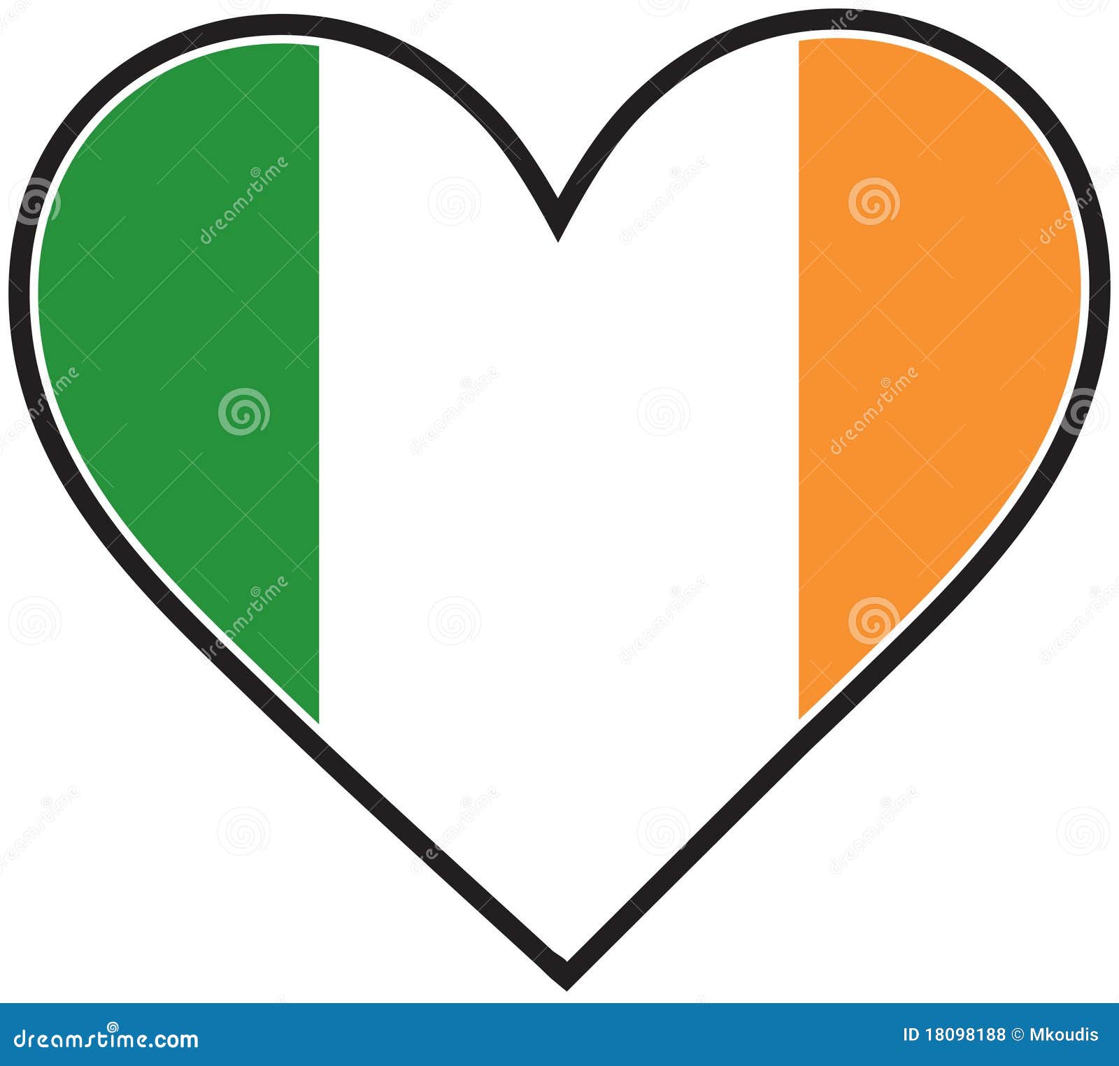Irish Heart Flag stock vector. Illustration of emblem - 18098188