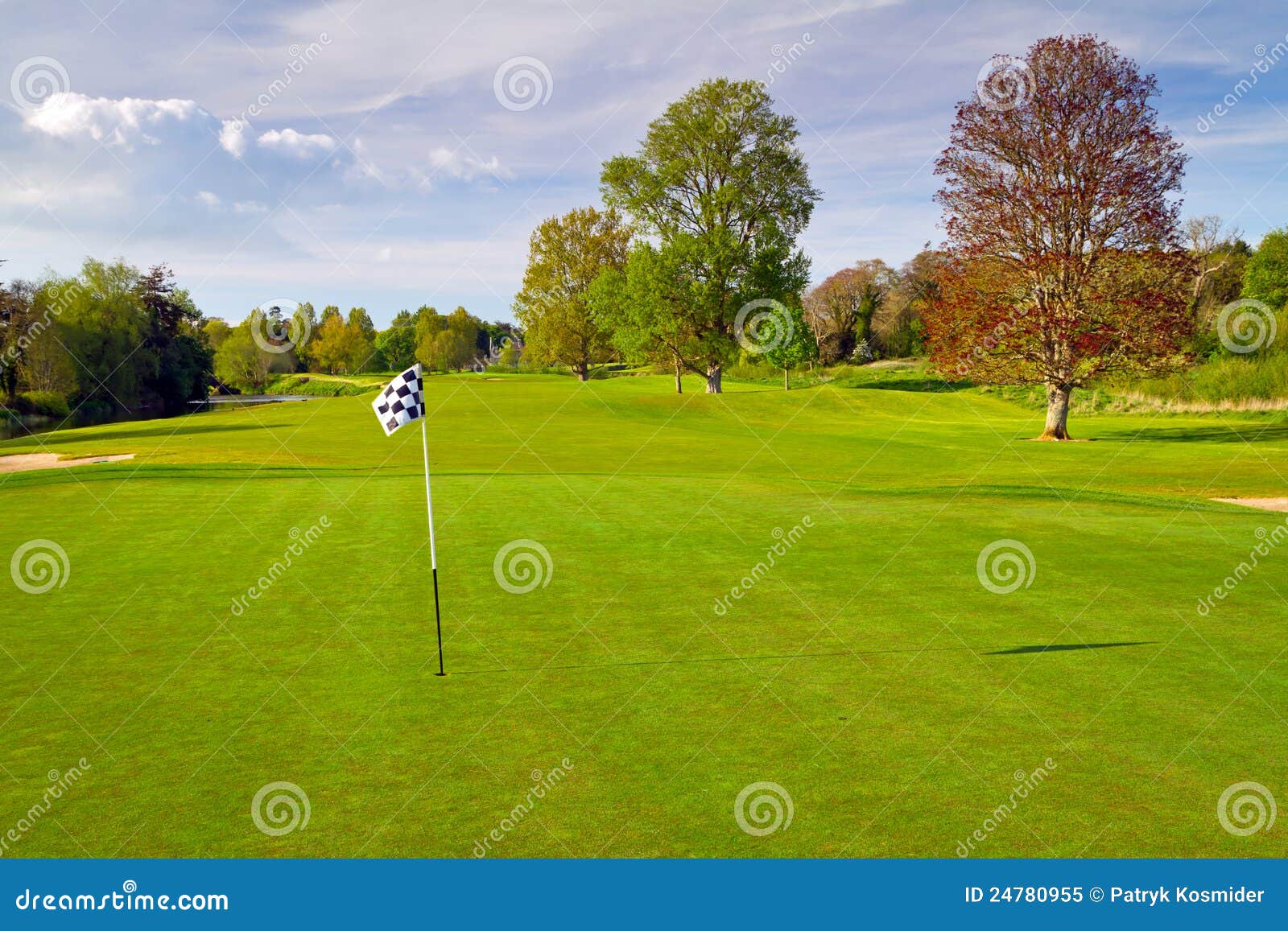 Irish idyllic golf course stock image. Image of individual - 24780955
