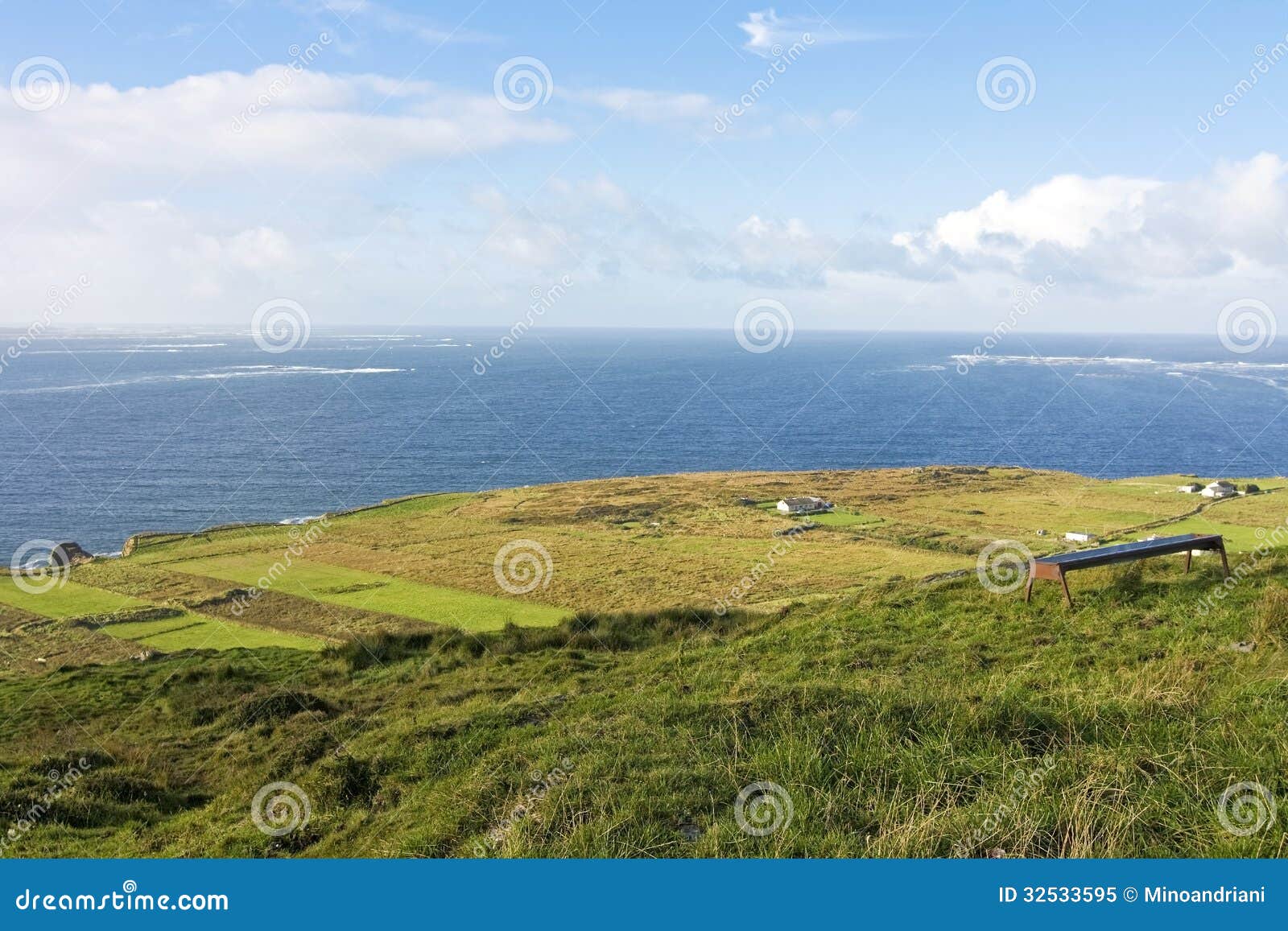 Irish landscape at sunset stock image. Image of loneliness - 32533595