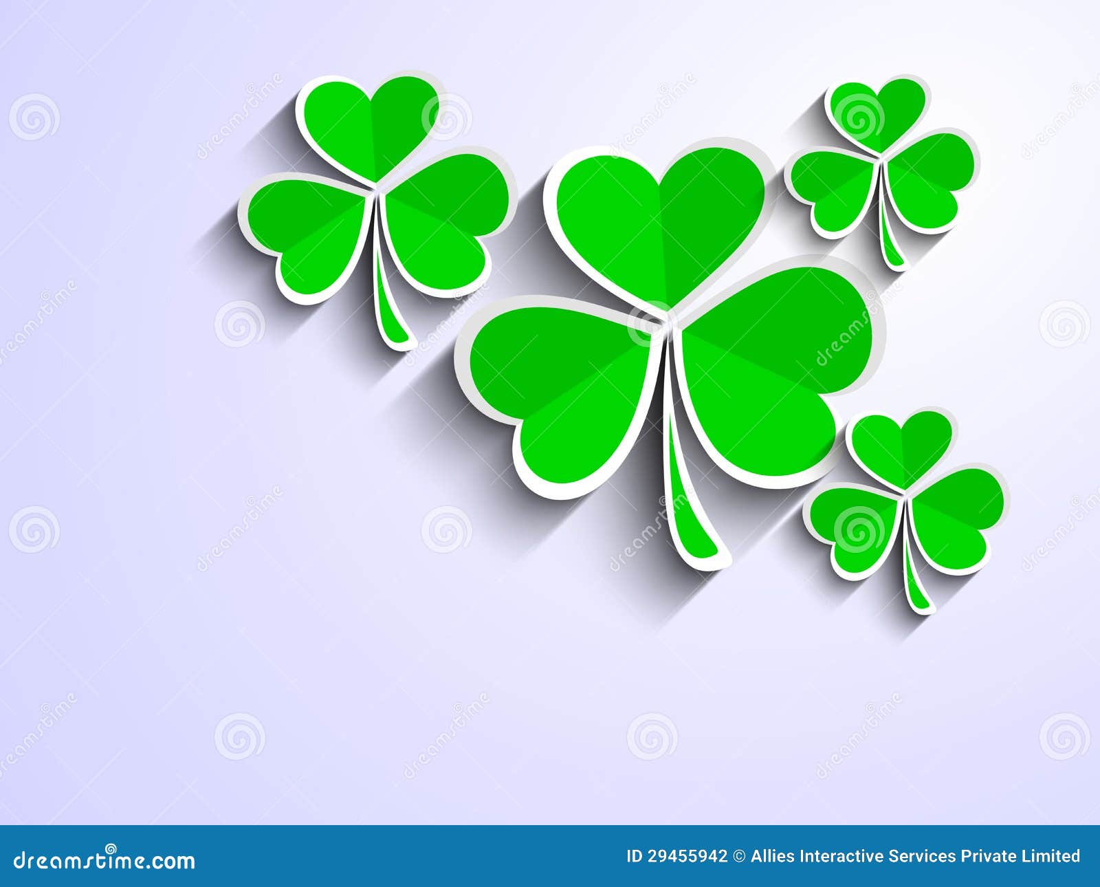 Irish Leaves Shamrocks Background Stock Illustration - Illustration of ...