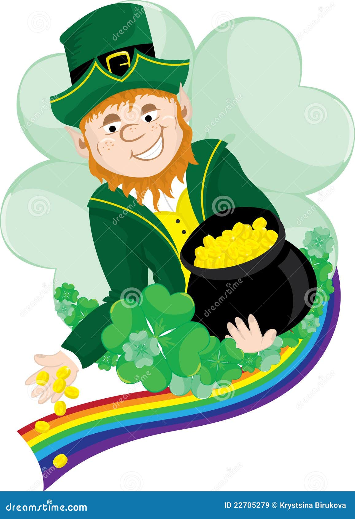 Irish Leprechaun stock vector. Illustration of happy - 22705279