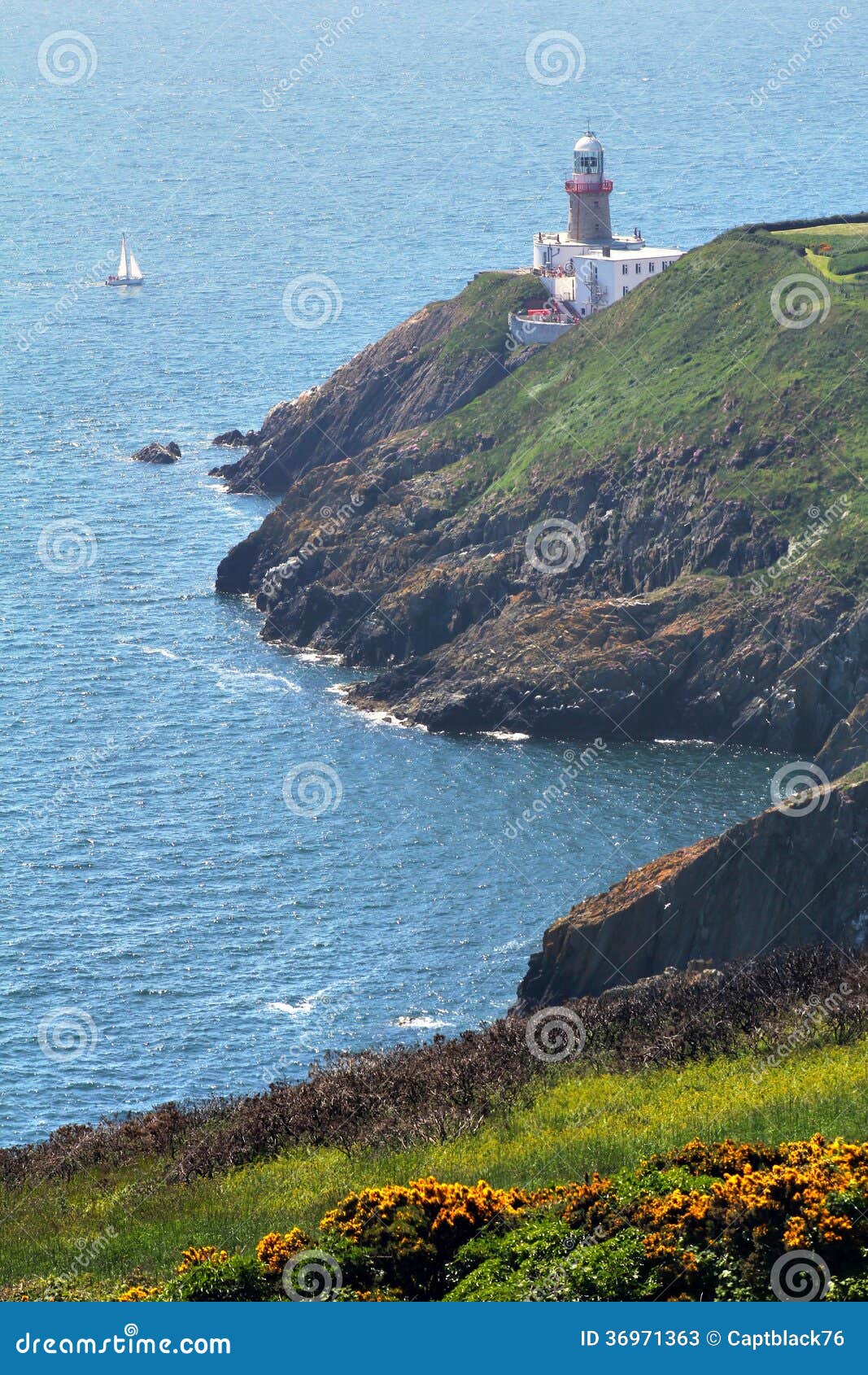 Irish lighthouse of Bailey stock image. Image of europe - 36971363