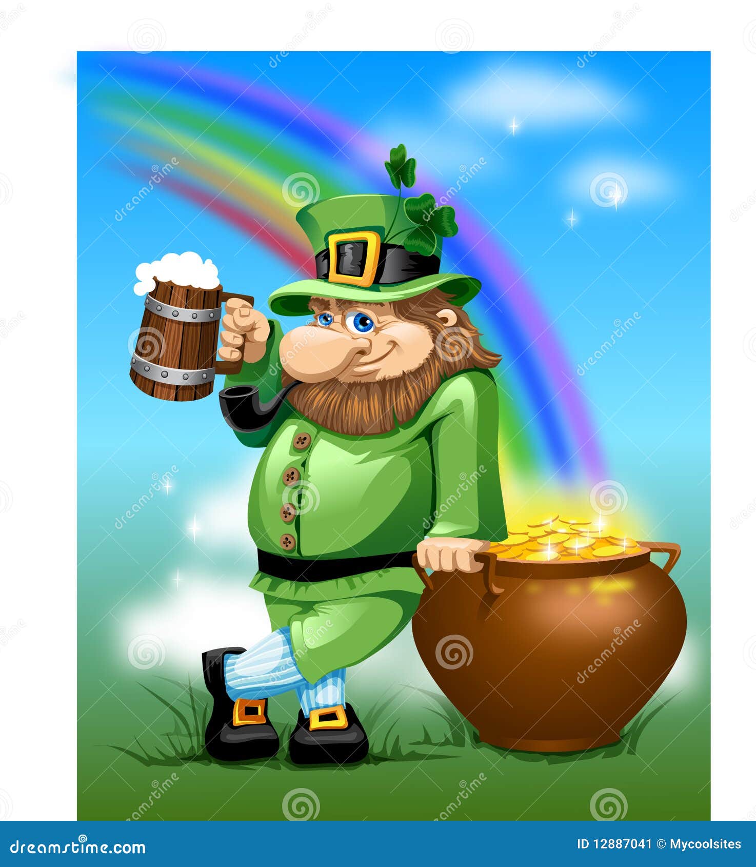 Irish Man stock illustration. Illustration of symbol - 12887041