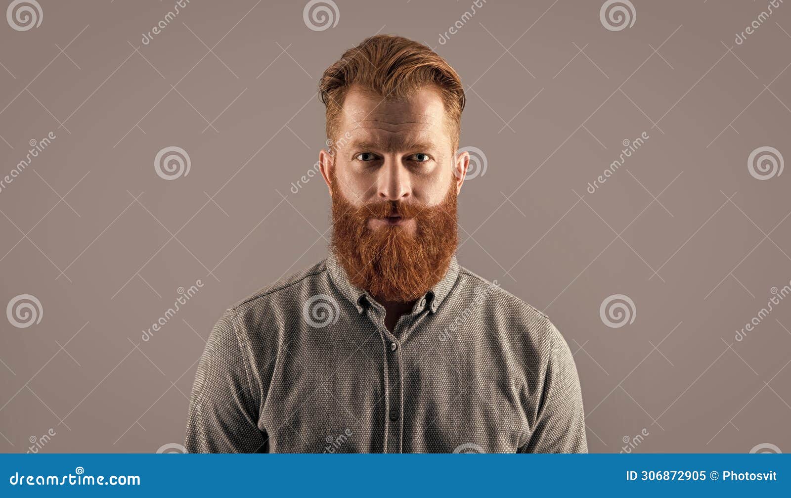 Irish Man. Bearded Man with Red Beard and Moustache Stock Image - Image ...