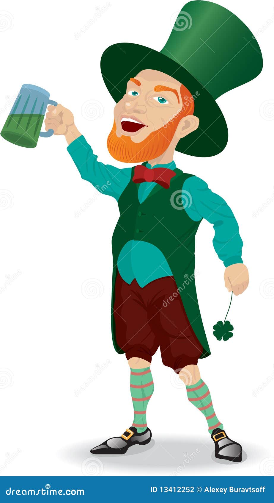 Irish man with beer stock vector. Illustration of alcohol - 13412252