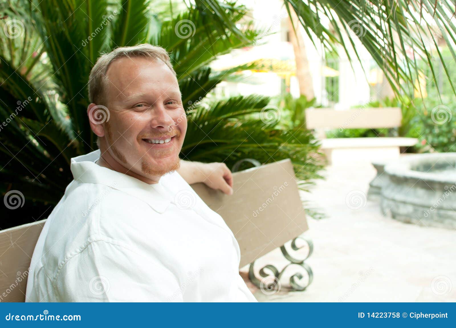 Irish Man in Tropical Area stock photo. Image of light - 14223758