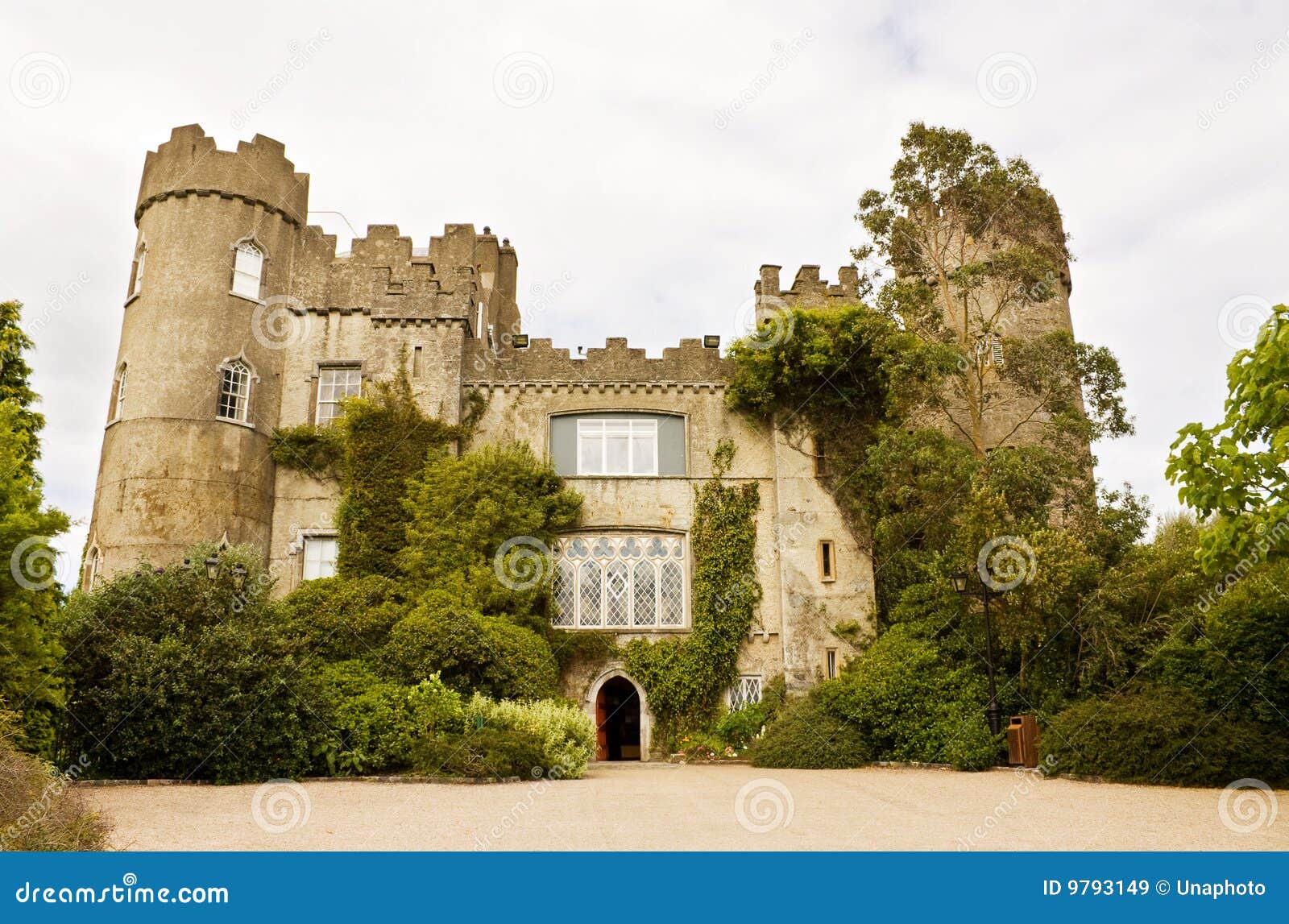 Irish Medieval Castle at Malahide in Dublin Stock Image - Image of ...