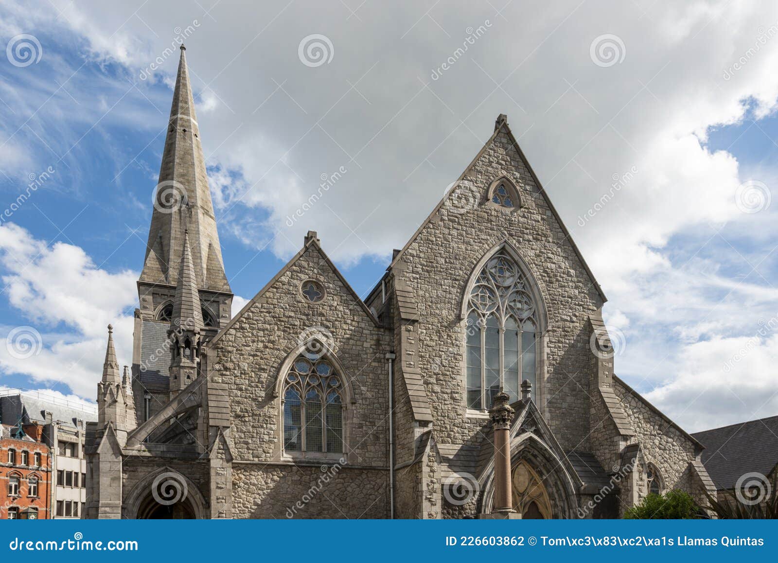 Irish Neo-Gothic Church in Dublin Stock Photo - Image of facade, view ...