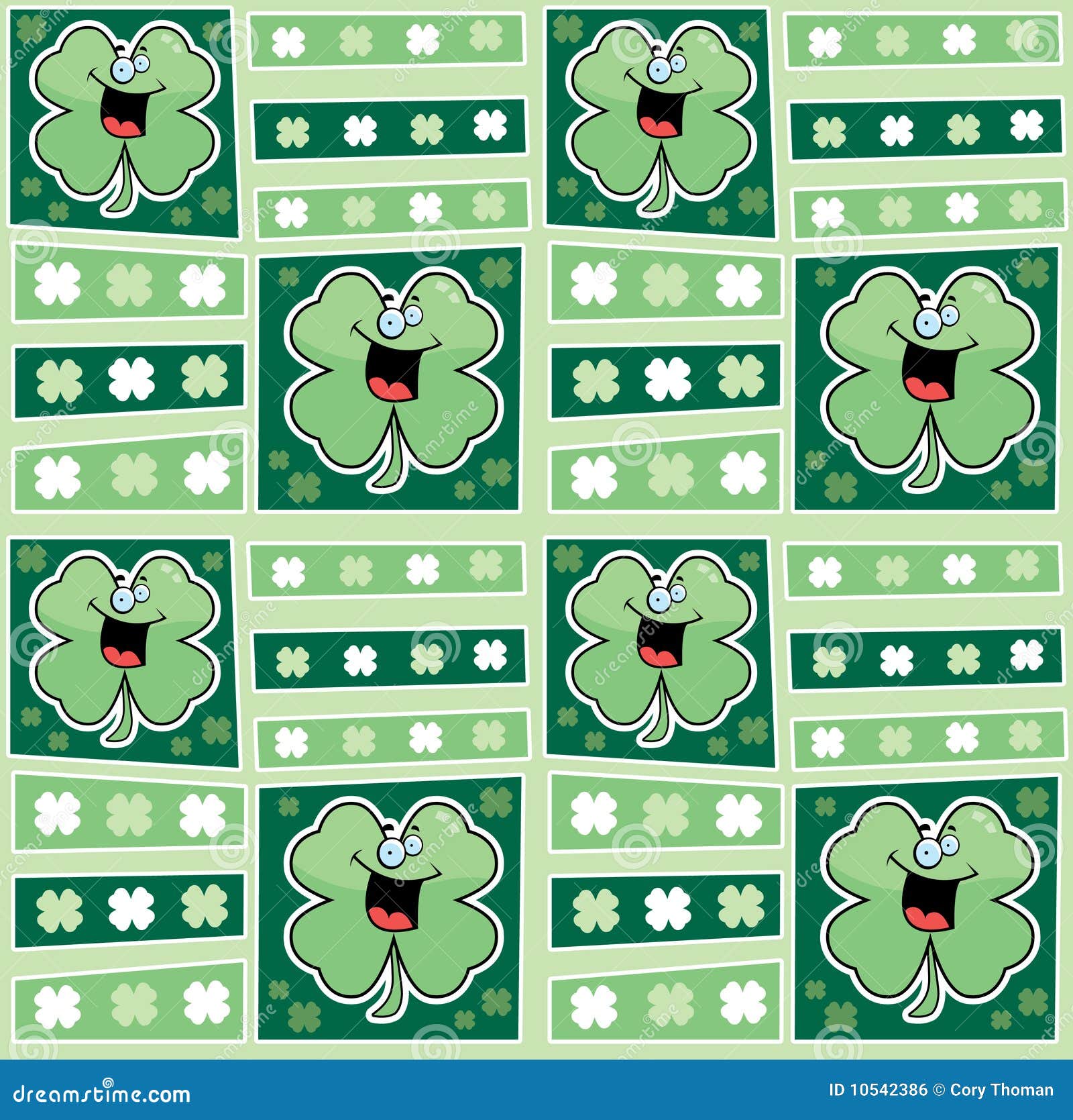 Irish Pattern stock vector. Illustration of shamrock - 10542386