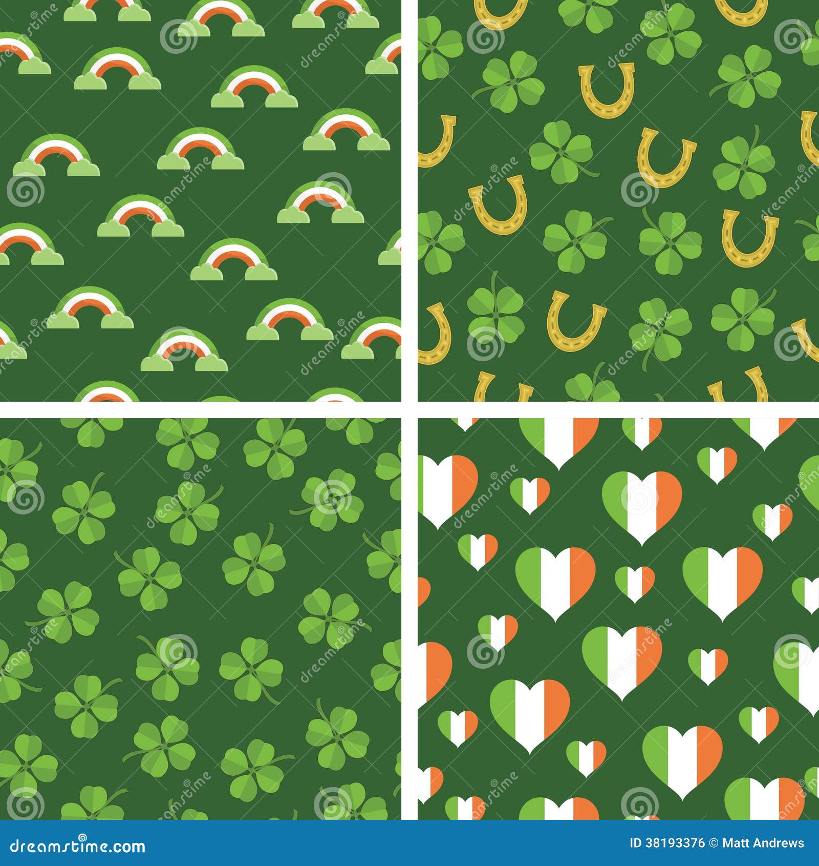 Irish patterns stock vector. Illustration of horseshoe - 38193376
