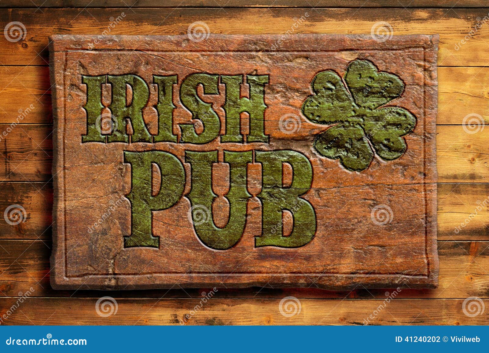 Irish pub sign stock photo. Image of brewery, lager, hardwood - 41240202
