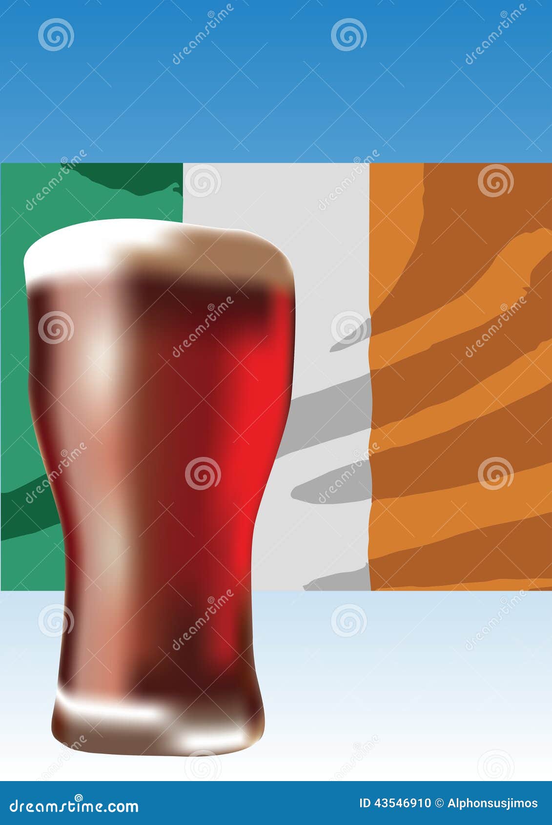 Irish red ale stock illustration. Illustration of beer - 43546910
