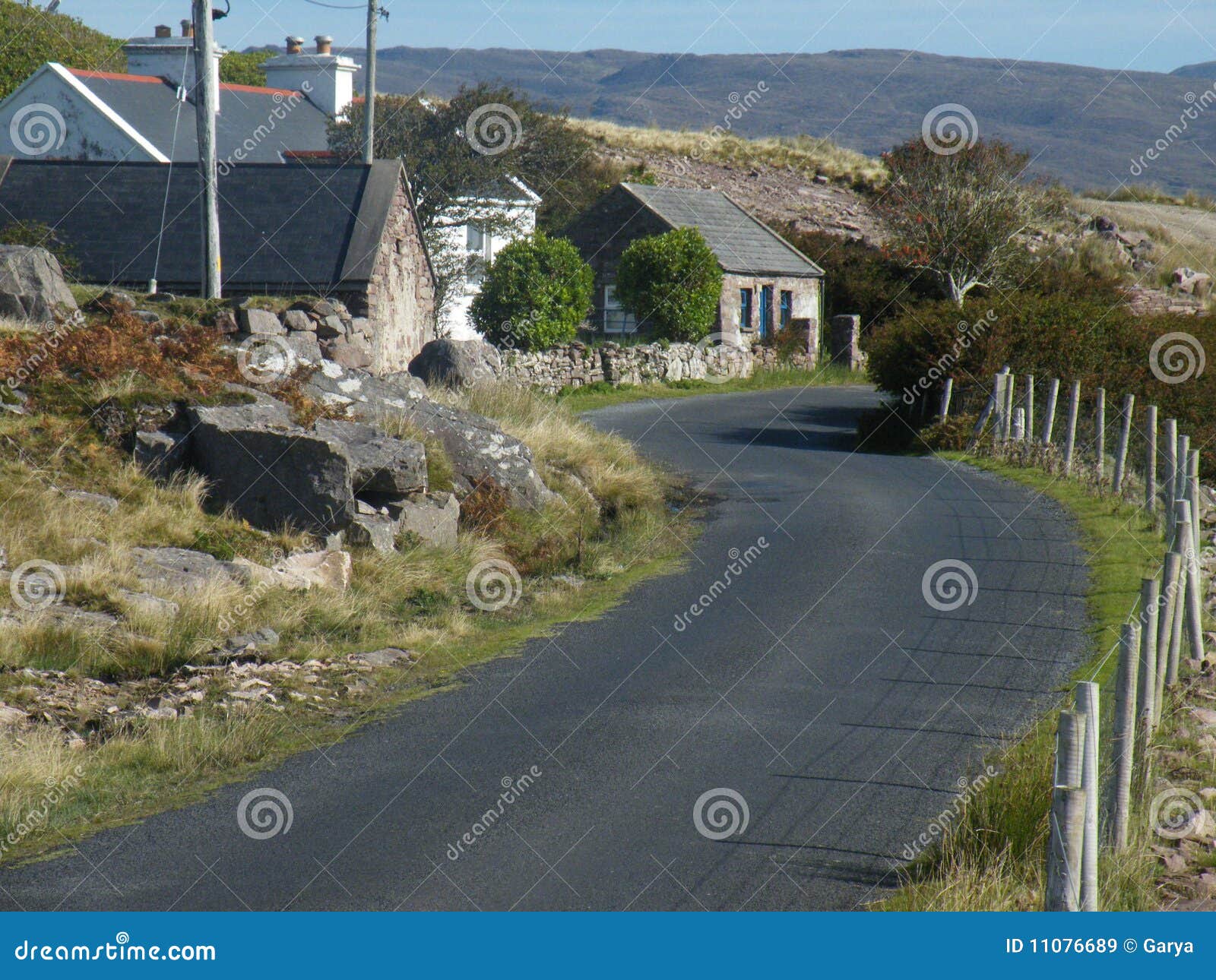 Irish rural scene stock image. Image of rocks, mayo, drive - 11076689