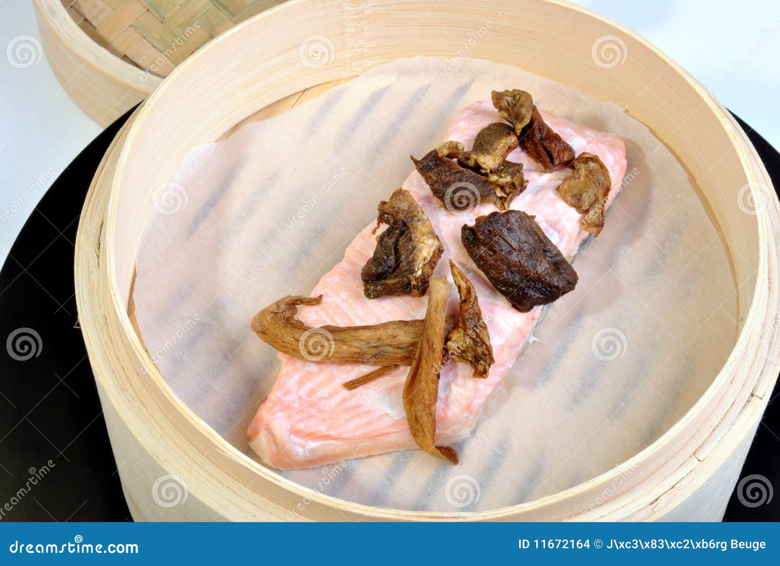 Irish Salmon Fillet in a Bamboo Steamer Stock Photo - Image of dinner ...