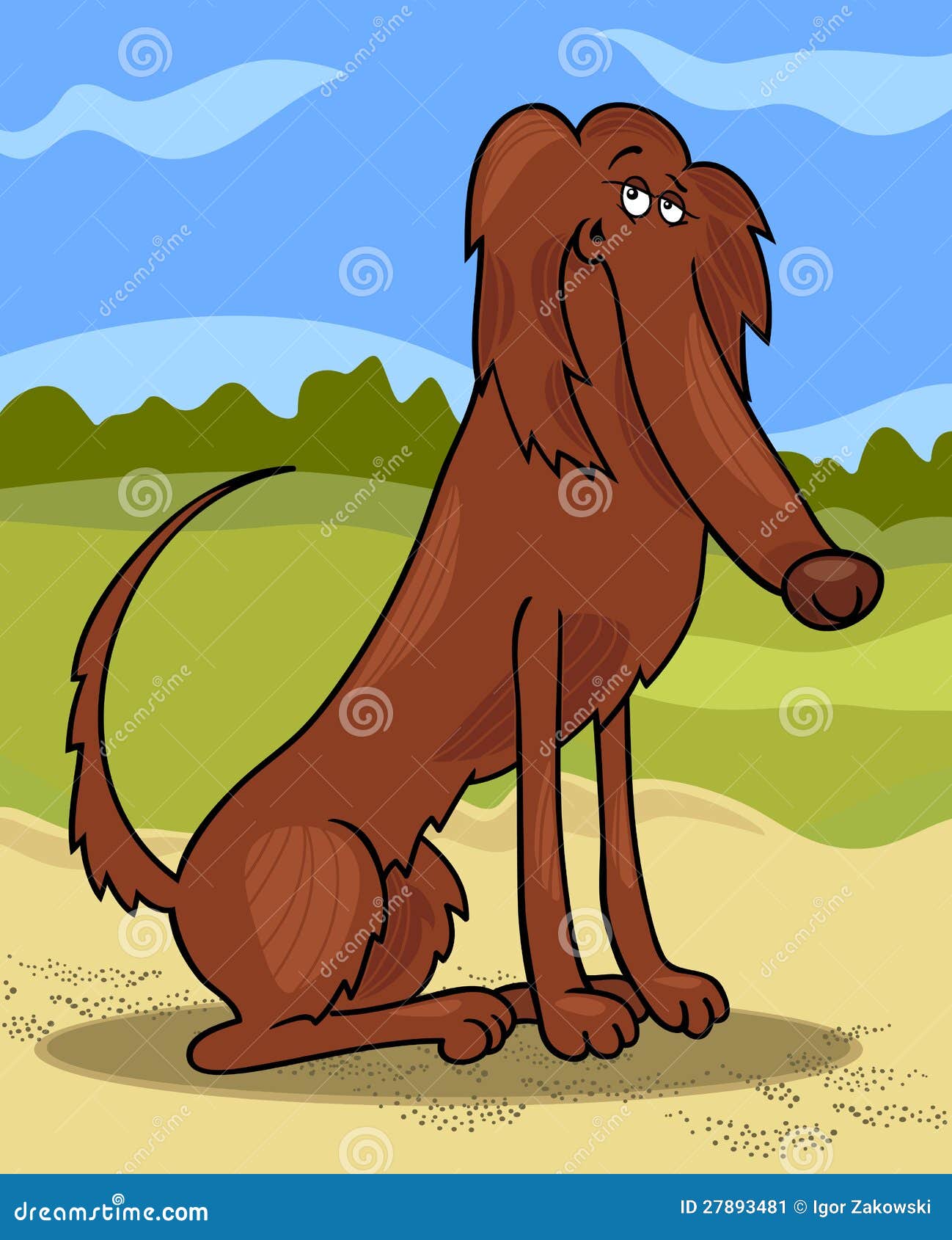 Irish Setter, Red Setter, Irish Red Setter Dog Digital Art Illustration ...