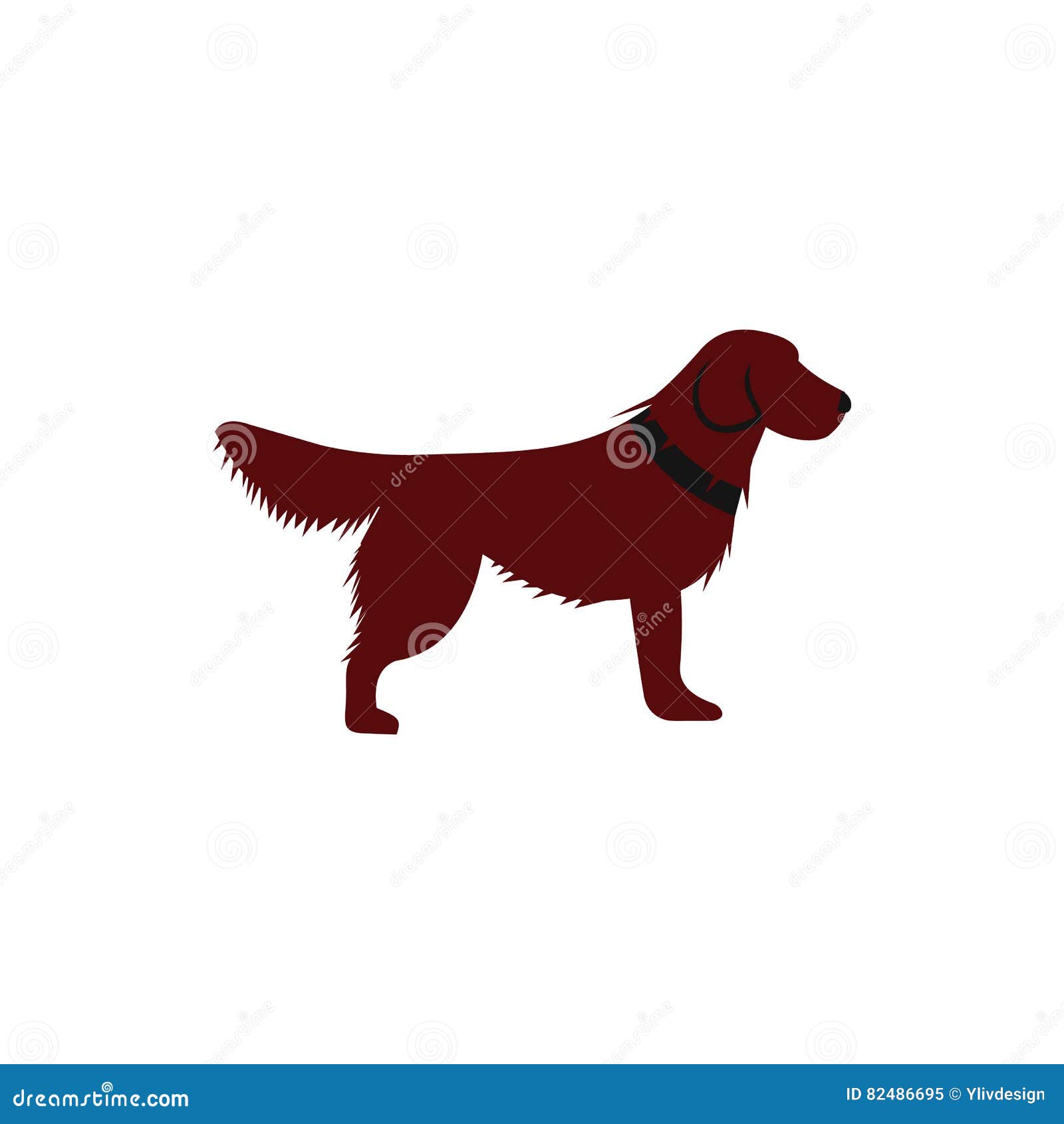 Irish Setter Icon, Flat Style Stock Vector - Illustration of attention ...