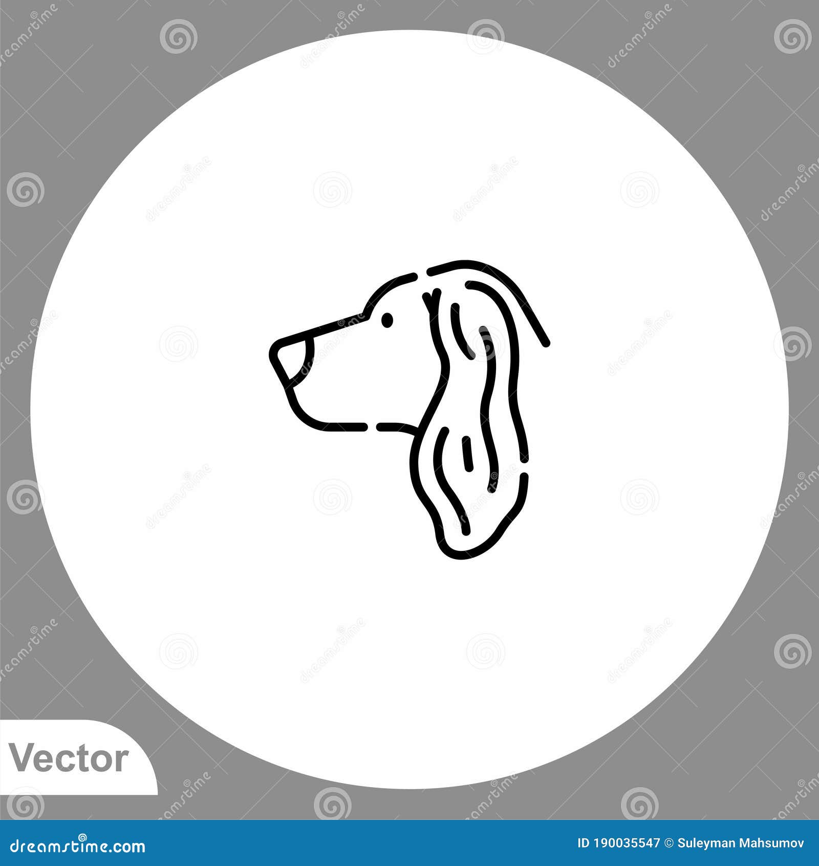 Irish Setter Vector Icon Sign Symbol Stock Vector - Illustration of ...